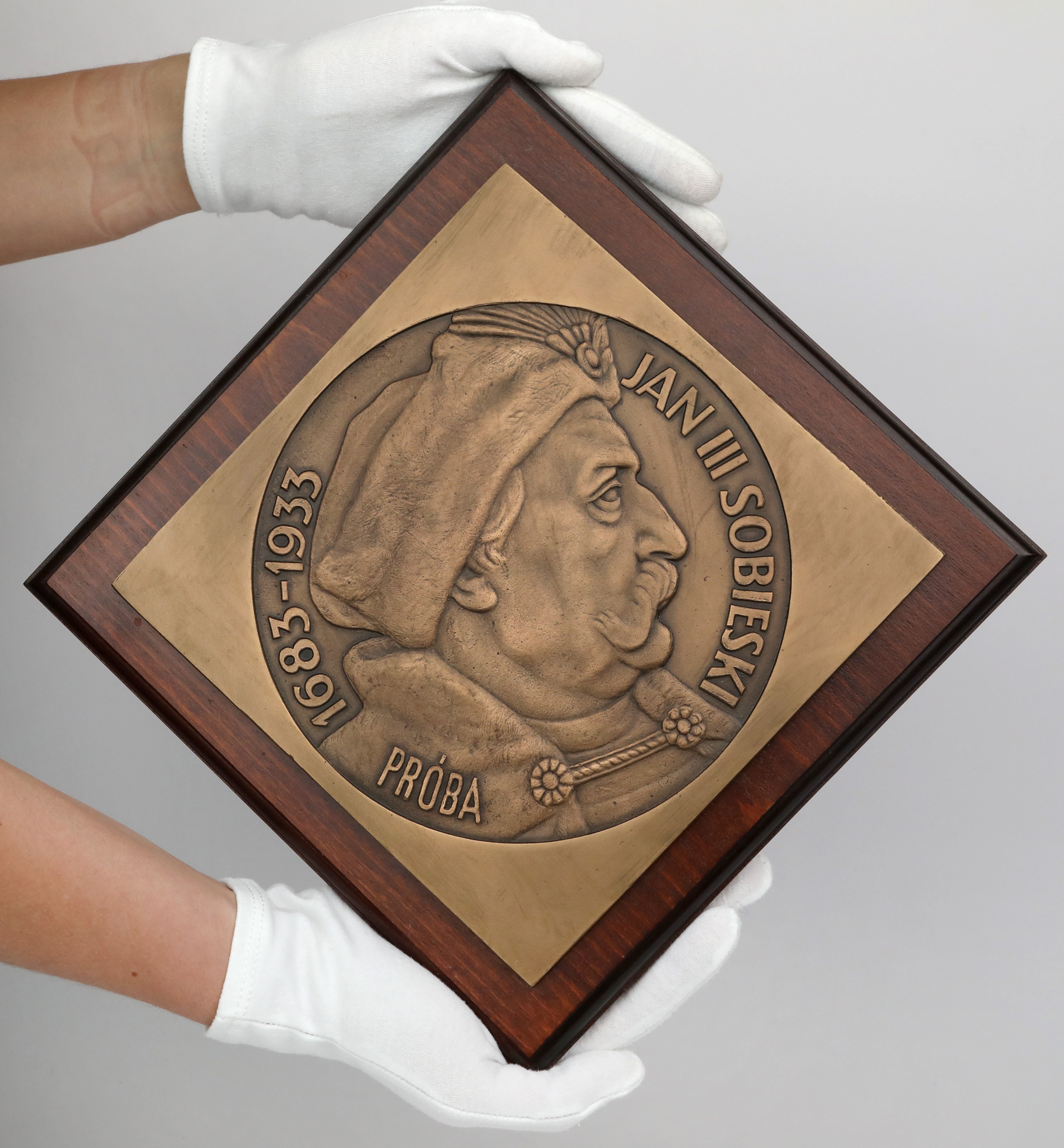 Plakieta z klipą II RP - 10 złotych 1933 Sobieski - Интернет-аукцион ...