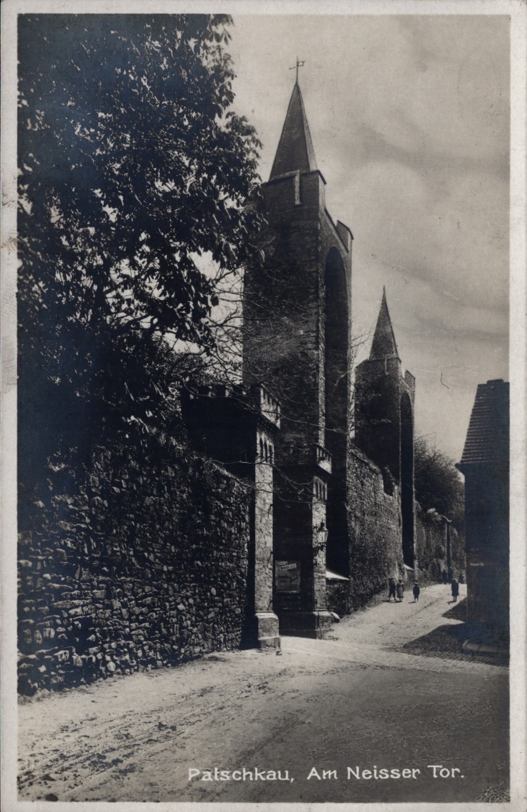 Paczków. Patschkau, Am Neisser Tor. Gustav Buchal, Buchhandlung ...