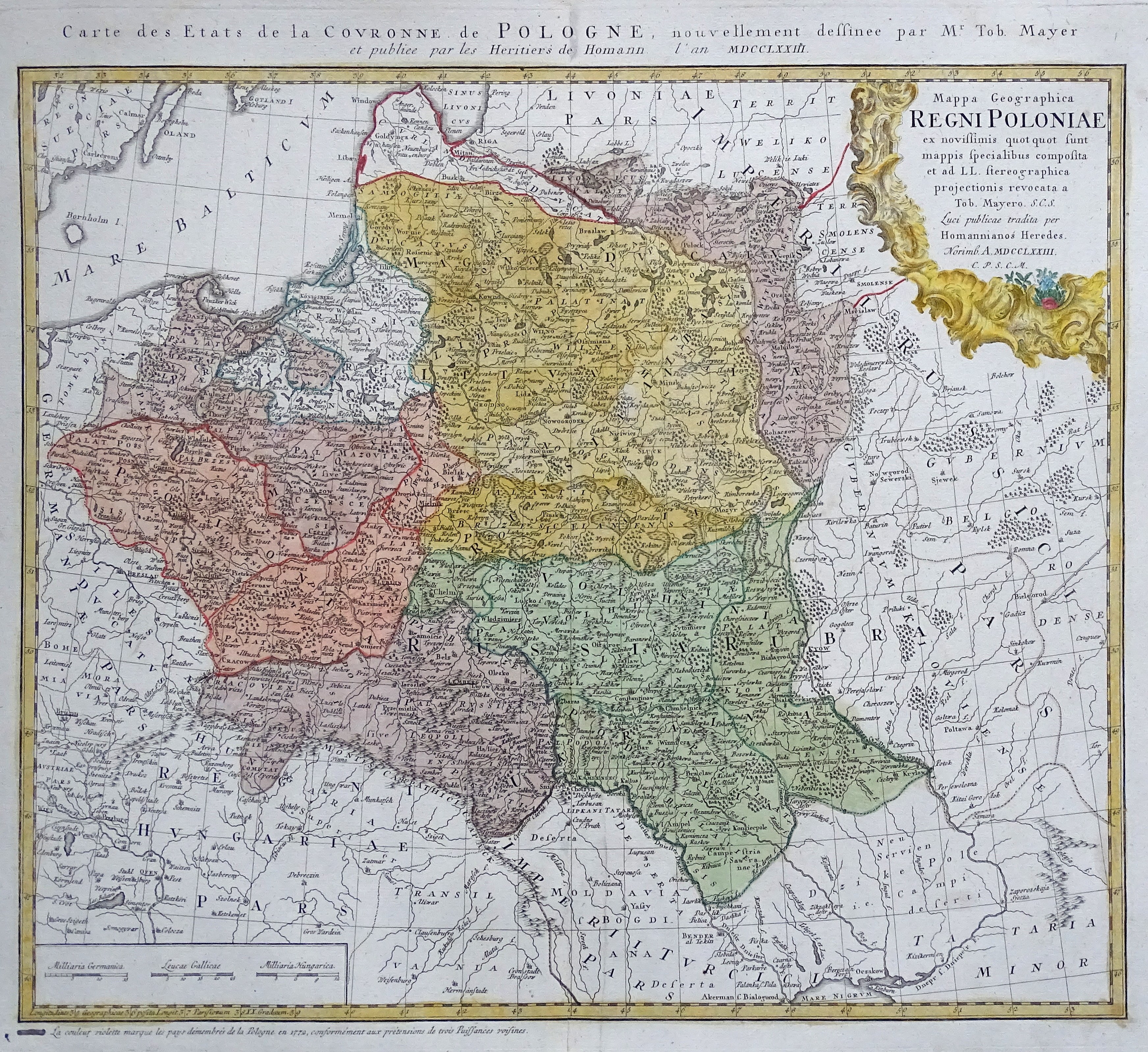 Rzeczpospolita Polska Litwa Ukraina "Mappa Geographica REGNI POLONIAE ...