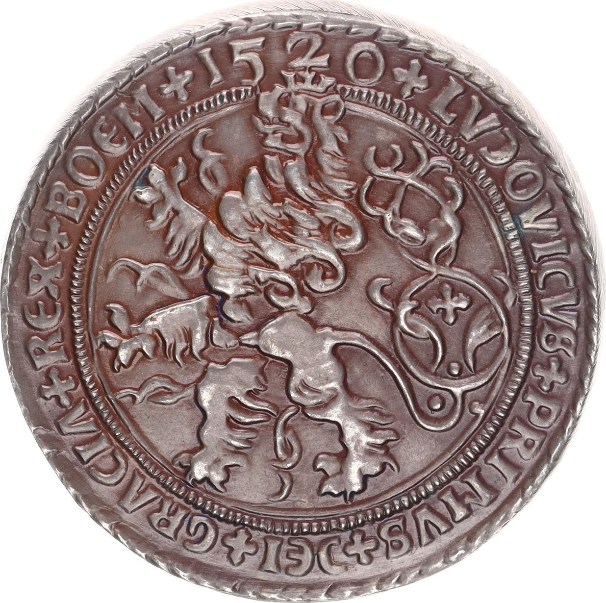 Šlik, Štěpán i bracia (1505-1526), Tolar 1520, Jáchymov, z tytułem ...