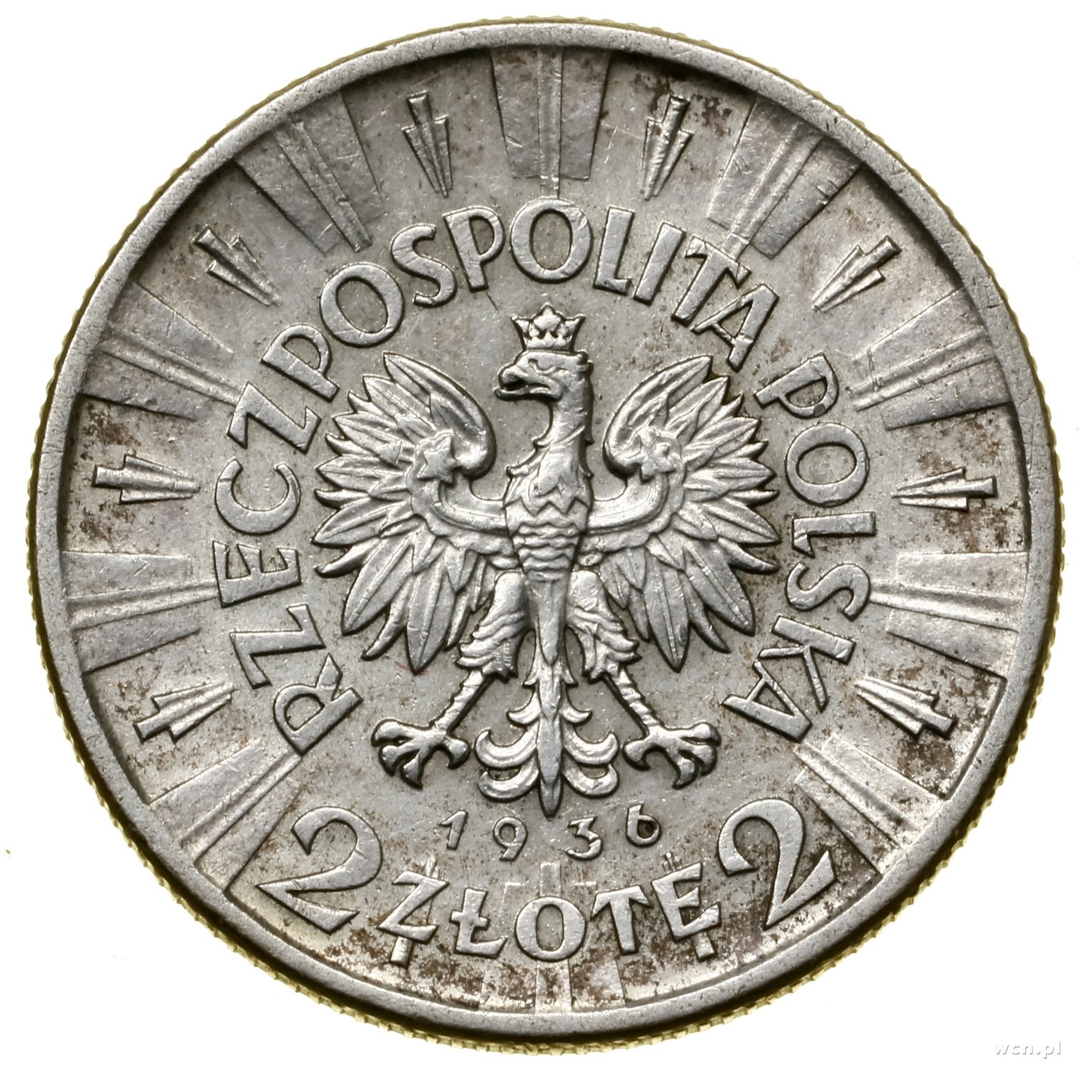 2 złote, 1936, Warszawa; Józef Piłsudski; Kop. 2915 (R5... - Aukcja ...