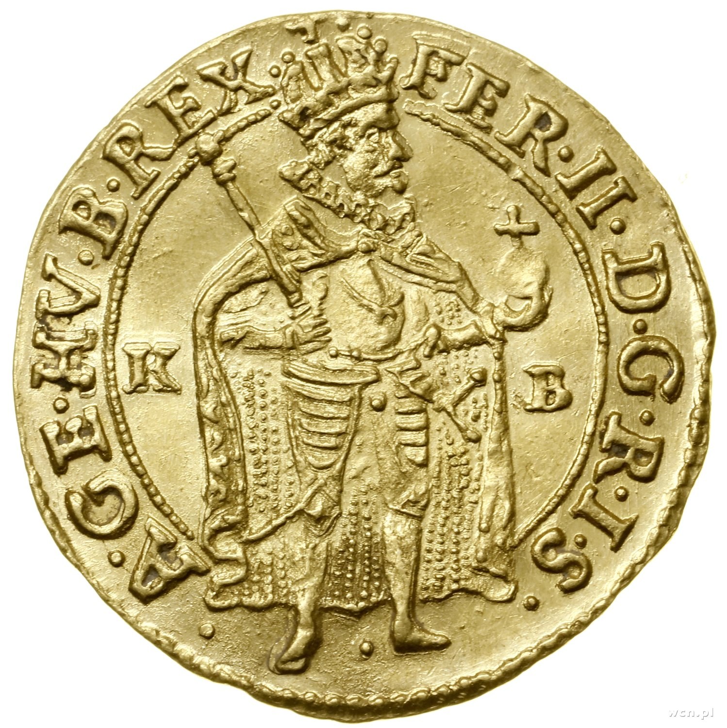 Dukat, 1634 KB, Kremnica; Aw: Postać króla stojącego w ... - Aukcja internetowa / Licytacja ...