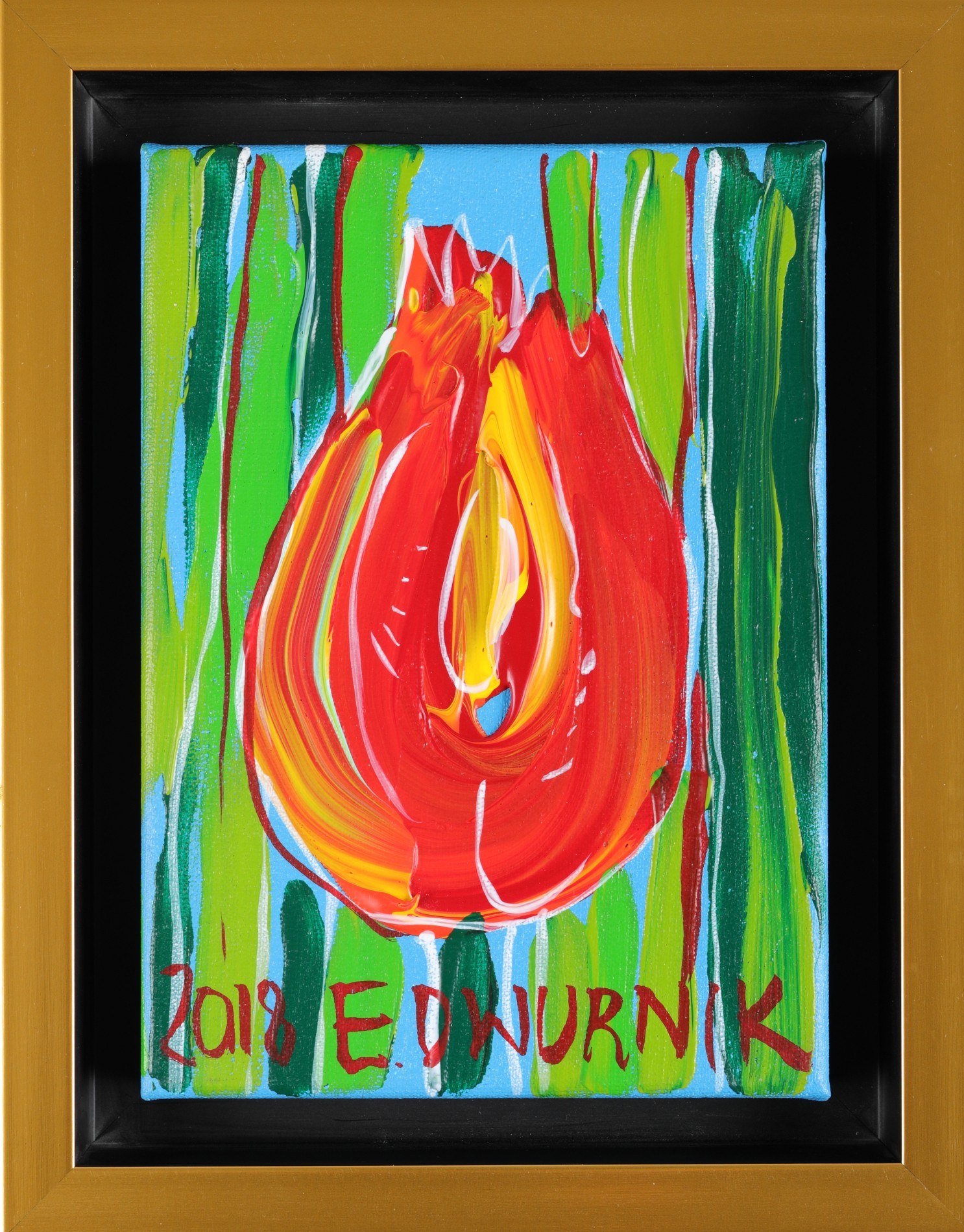 Edward DWURNIK (1943-2018), "Czerwony tulipan" (2018) - Aukcja internetowa / Licytacja online ...