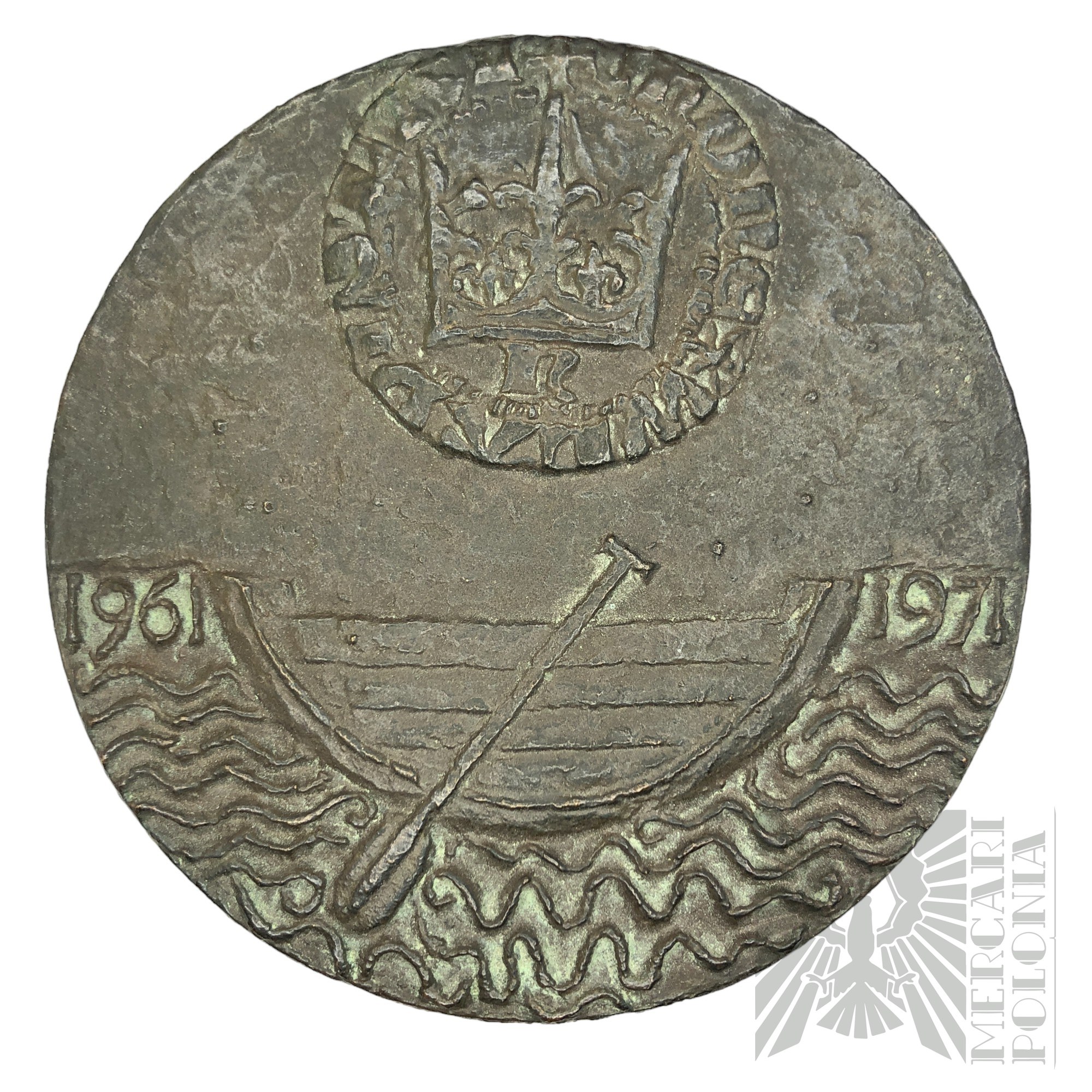 PRL, Kraków, 1971 r. - Medal 10 Rocznica Łódzkiej Sekcji Numizmatycznej ...