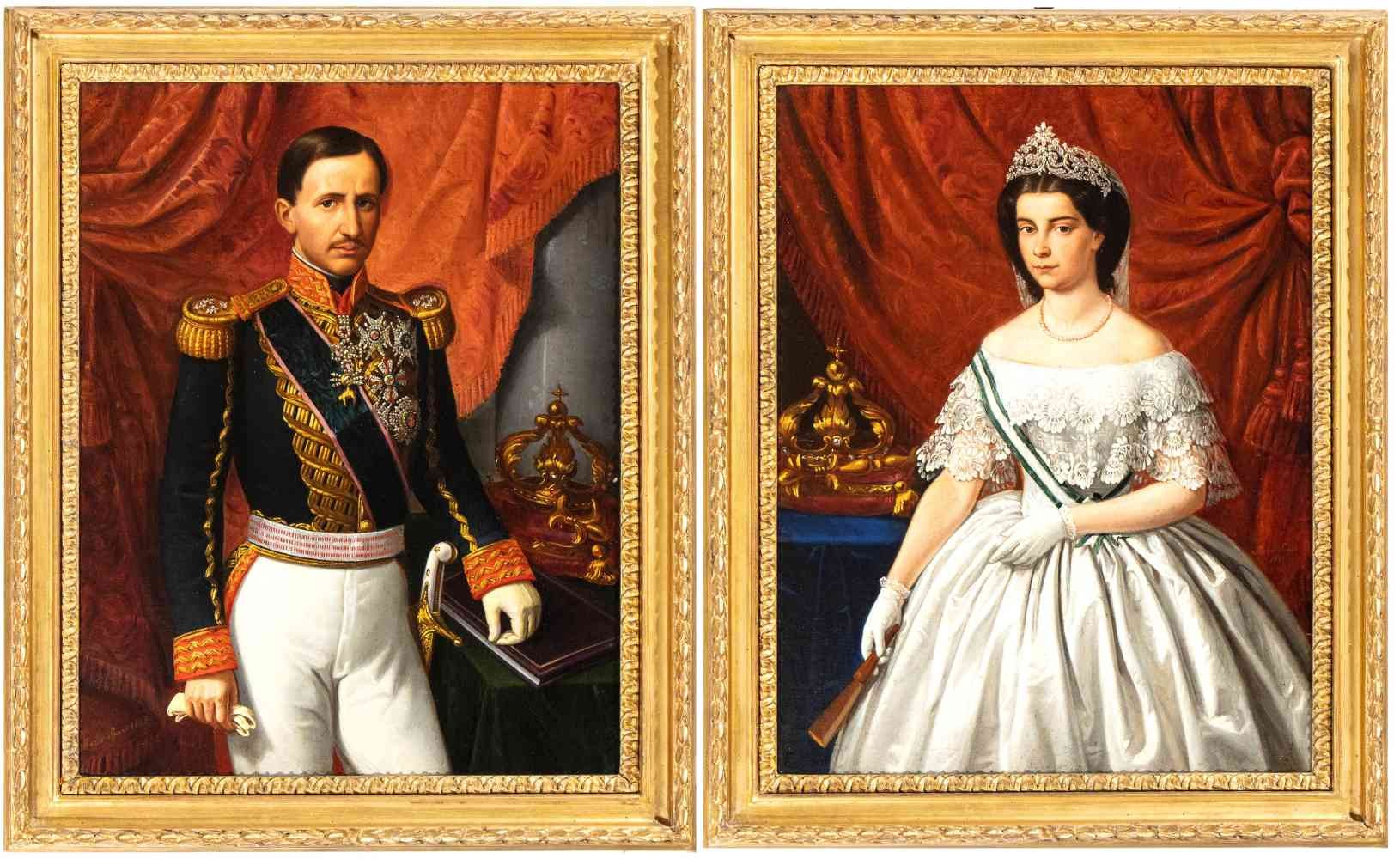 Maria Spanò (Neapol 1843-Napol 1880), a) Portret Franciszka Burbona II ...