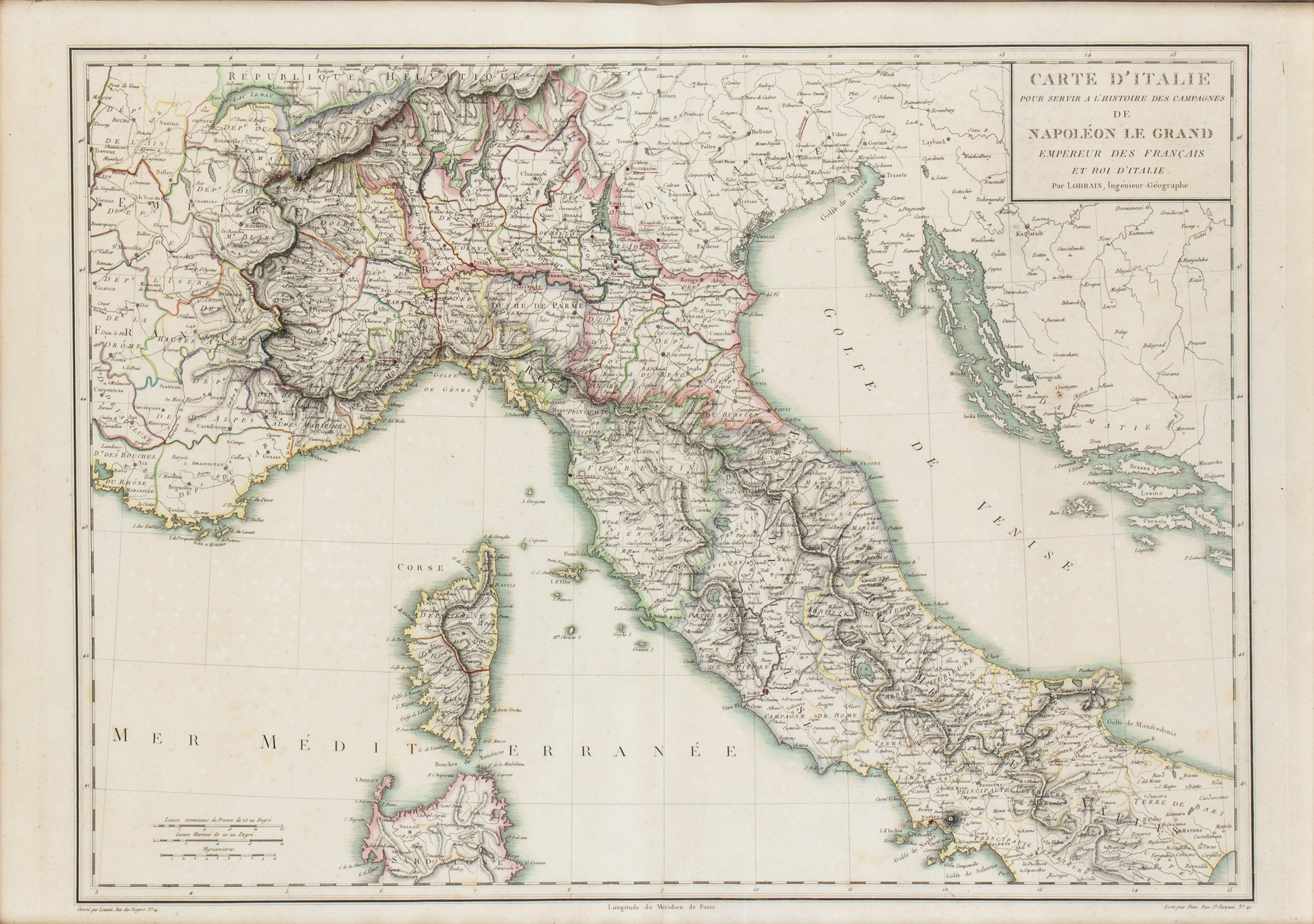 Maps of Italy to serve the history of the campaigns of Napoléon the ...