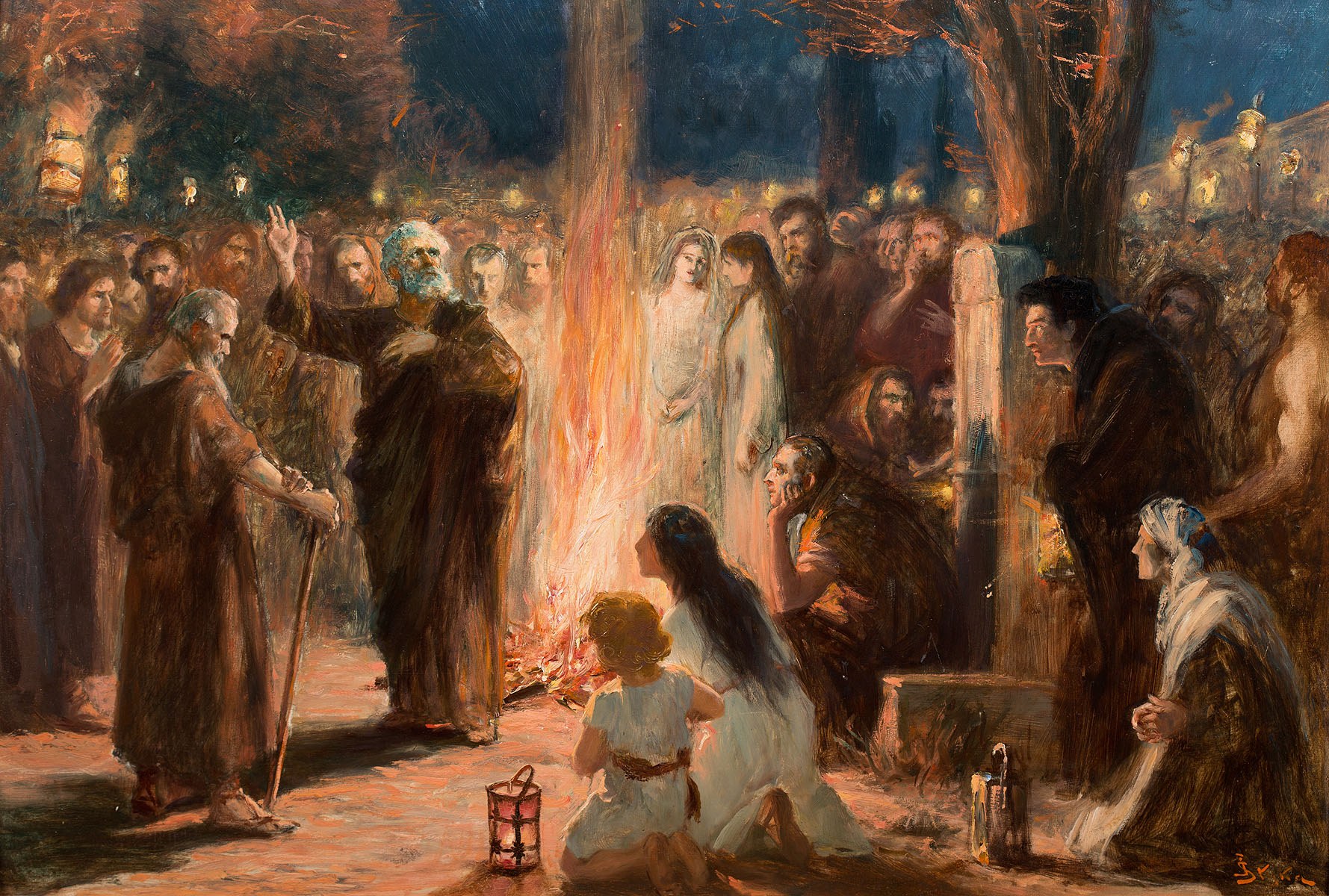 Jan Styka, Święty Piotr nauczający u wejścia do Katakumb, ok. 1902 ...