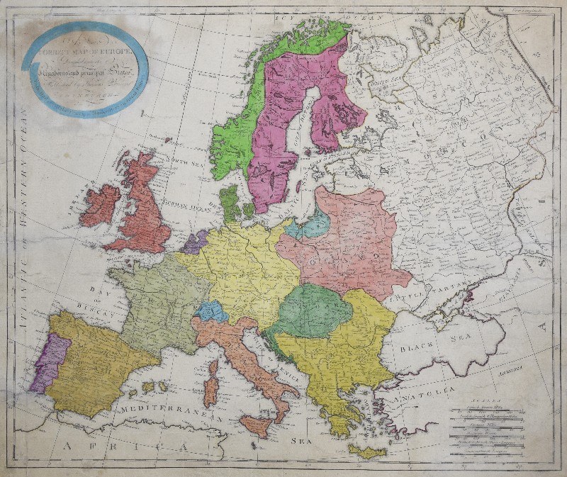 Thomas BROWN, Mapa Europy 1791 - Aukcja internetowa / Licytacja online ...