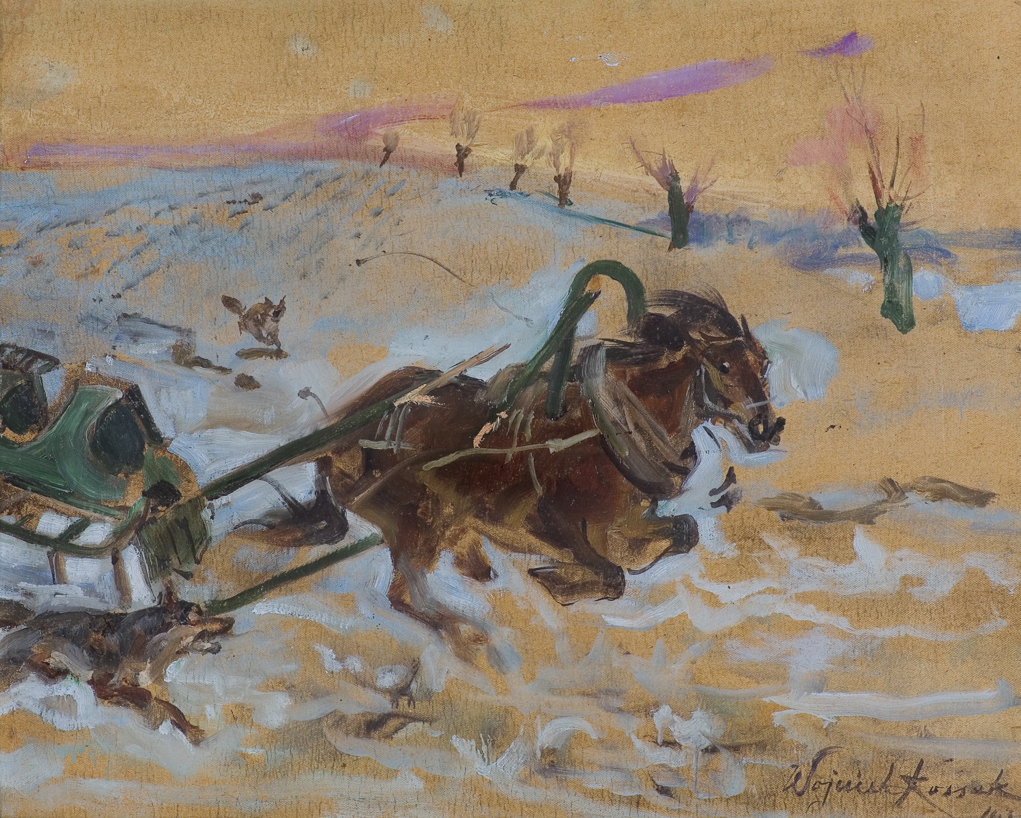 Wojciech Kossak, NAPAD WILKÓW, 1937 - Aukcja internetowa / Licytacja online - Cena - OneBid