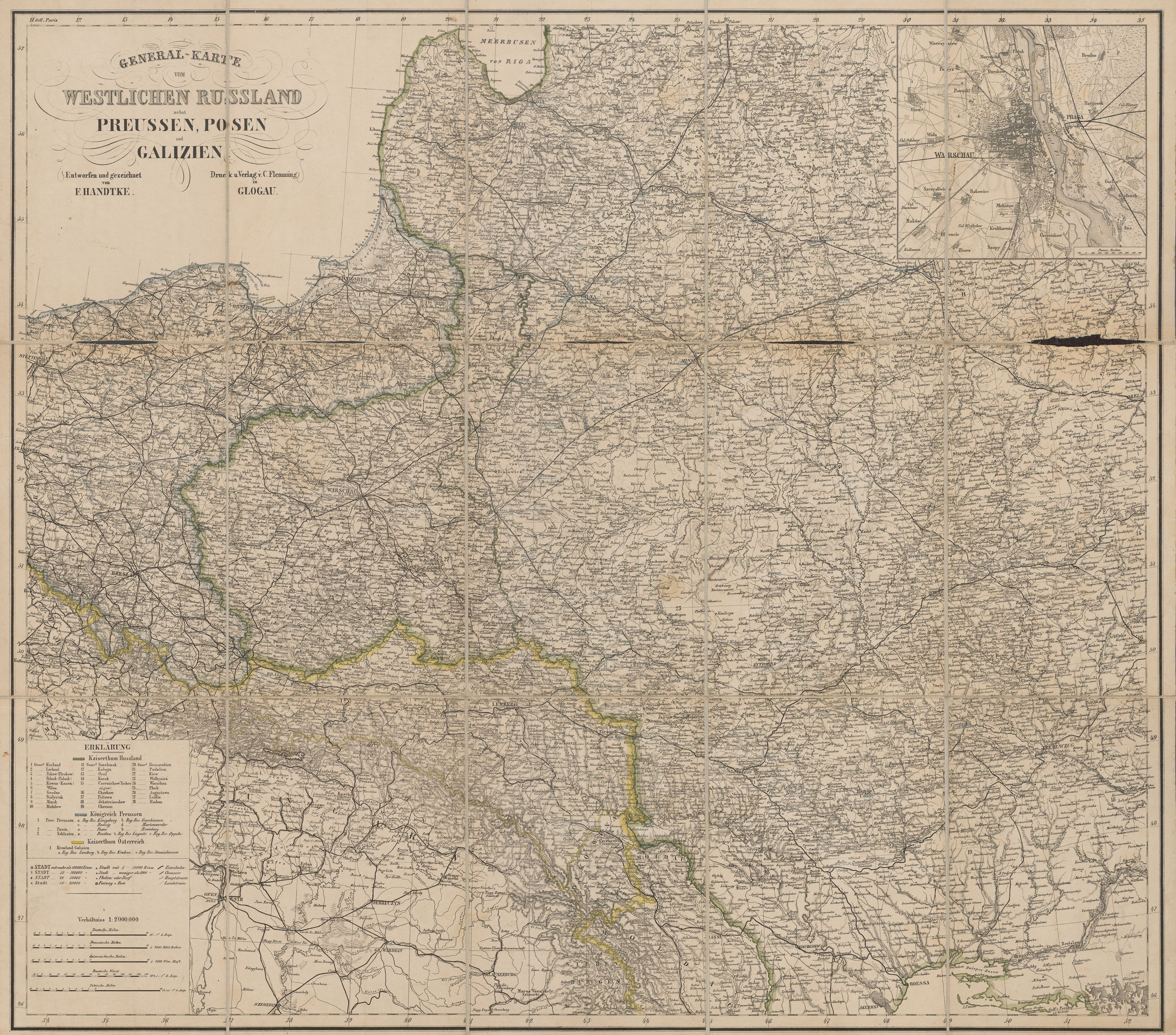 [mapa] General Karte vom Westlichen Russland arbst Preussen, Posen und ...