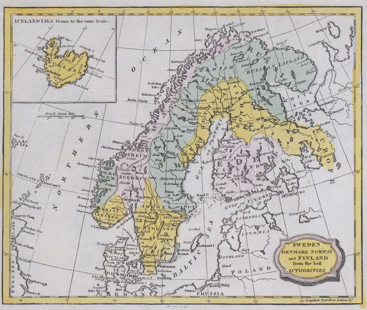 MAPA SKANDYNAWII, John Barlow, 1807 - Online auction / Online bidding ...