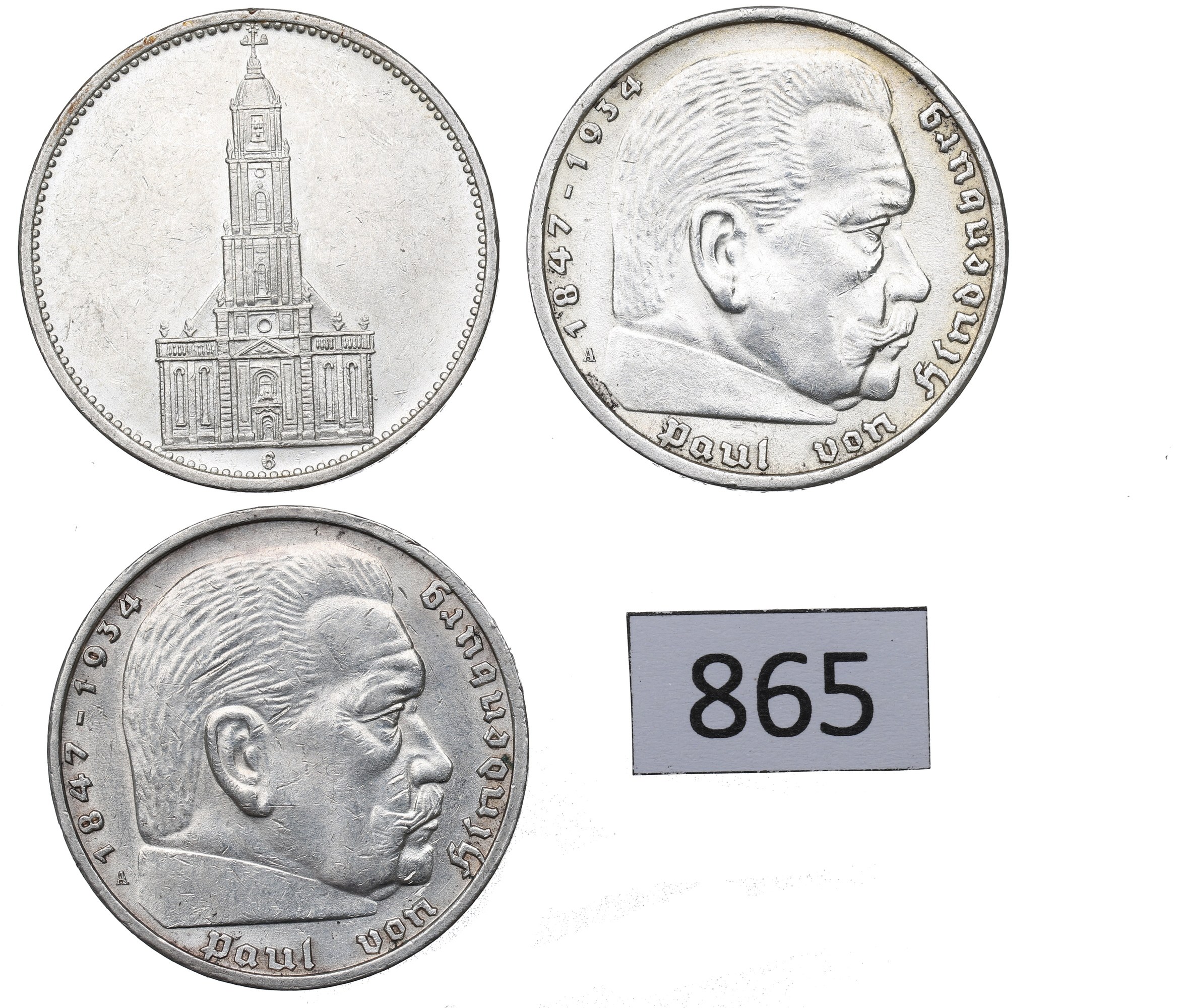 Niemcy, III Rzesza, Zestaw 5 marek 1934-39 - Aukcja internetowa ...