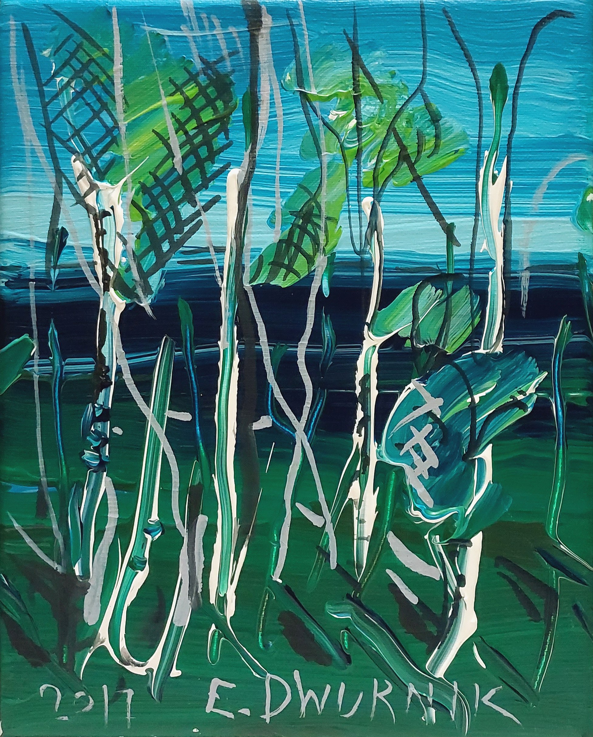 Edward Dwurnik (1943 - 2018), Brzozy, 2017 - Aukcja internetowa / Licytacja online - Cena - OneBid