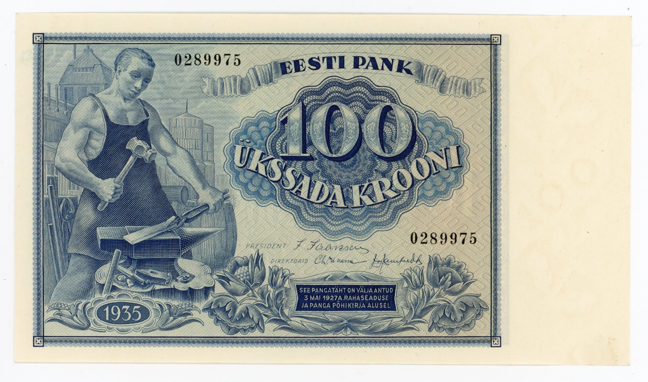 Estonia, 100 krooni 1935 (819) - Aukcja internetowa / Licytacja online ...