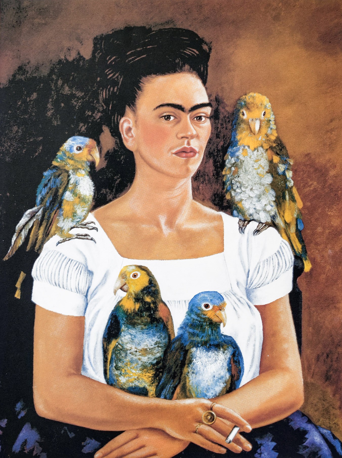 Frida Kahlo (1907-1954), Self-Portrait with Parrots - Online auction ...