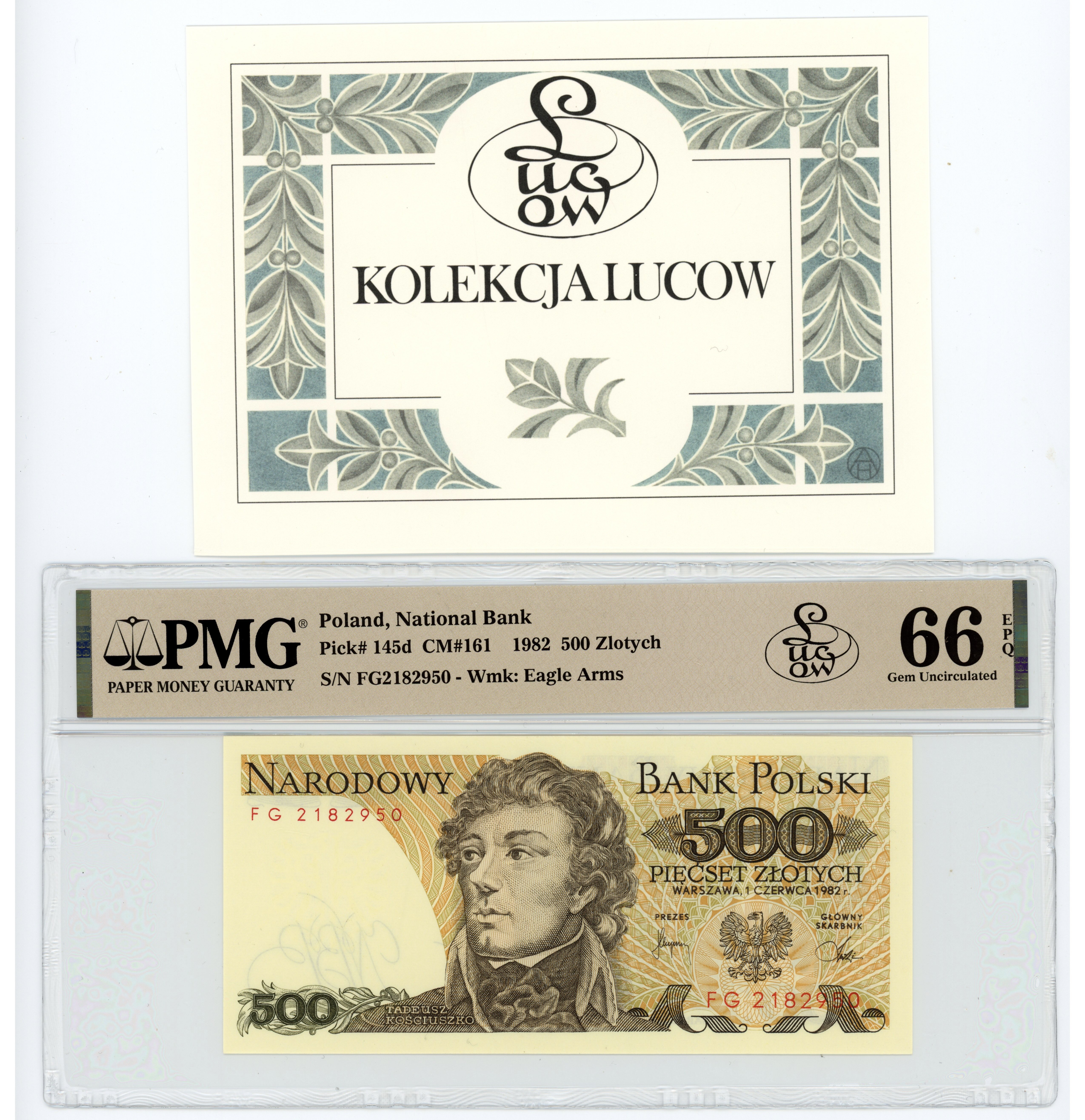 People's Republic of Poland, 500 zloty 1982, series FG, PMG 66 EPQ ...