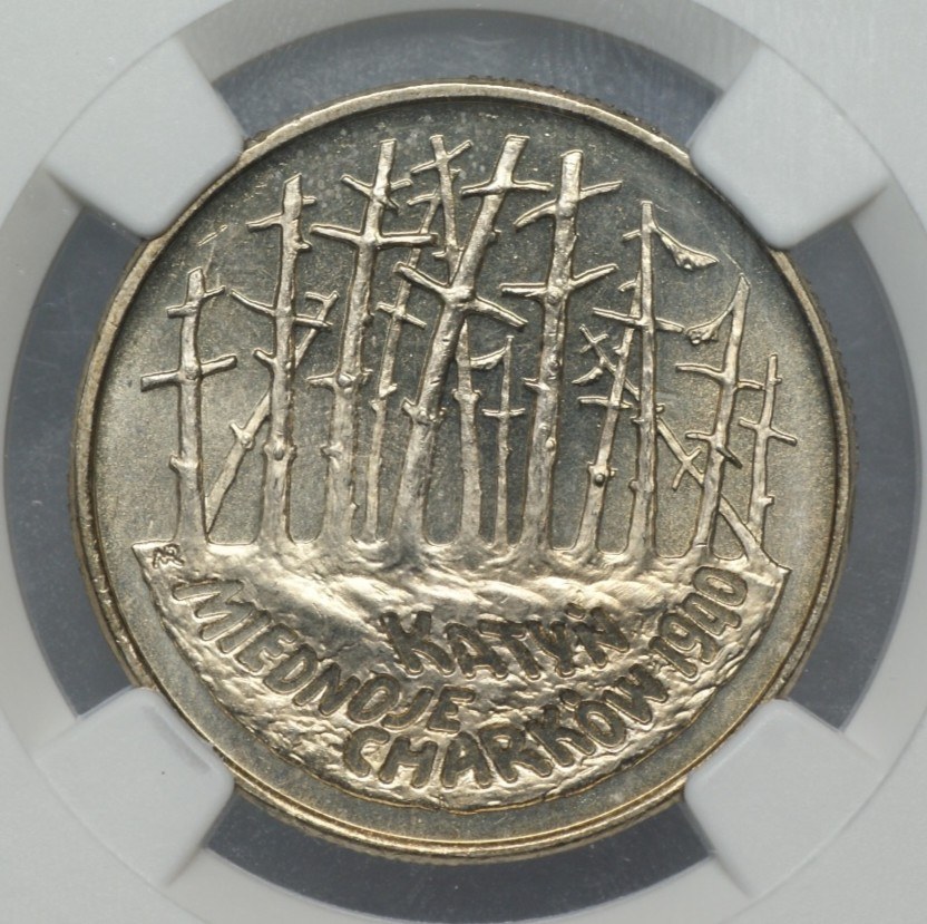 III RP, 2 złote 1995, Katyń, Miednoje, Charków 1940, NGC MS 66 - Aukcja internetowa / Licytacja ...