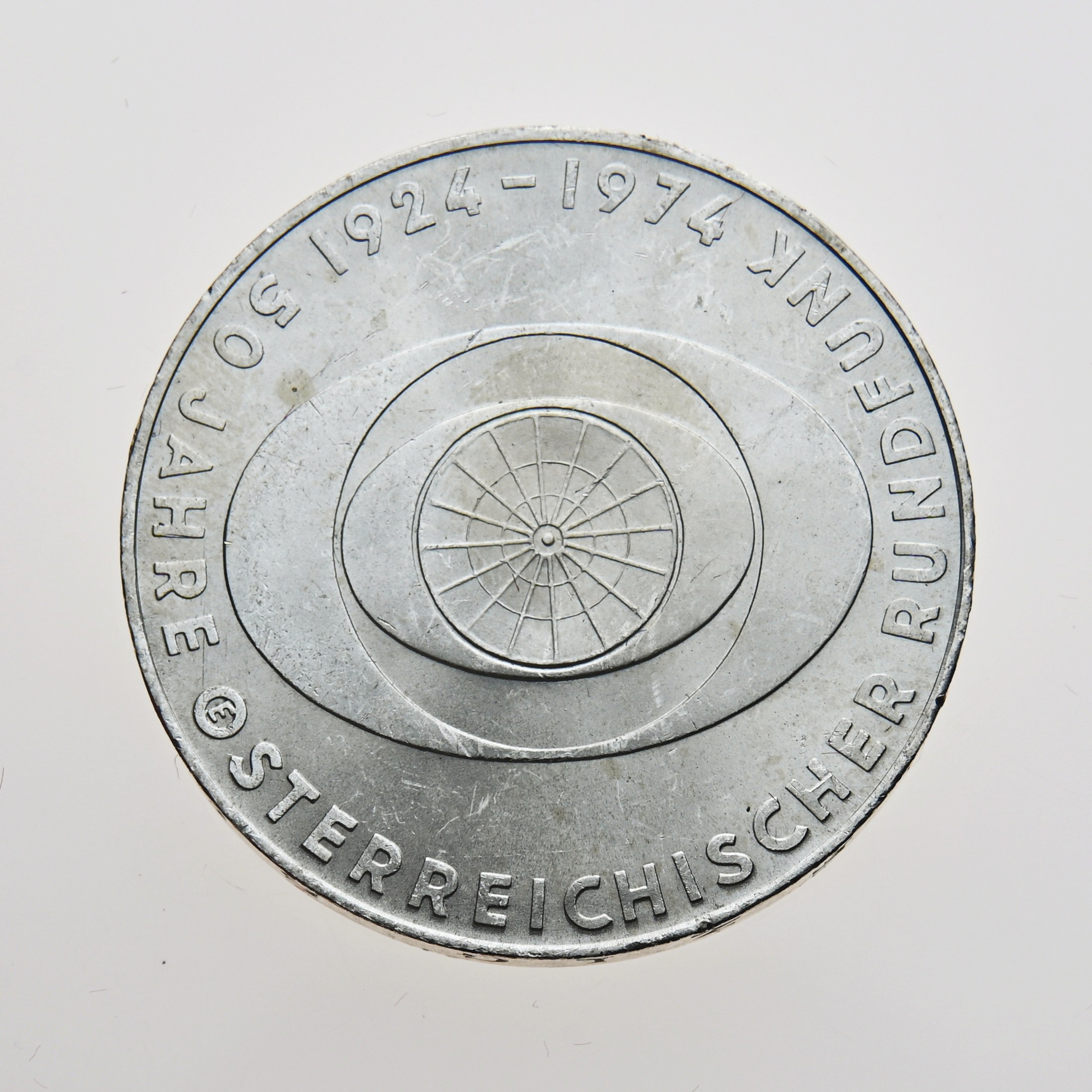 Austria, 50 szylingów 1974, 50 Jahre Österr. Rundfunk - Aukcja ...