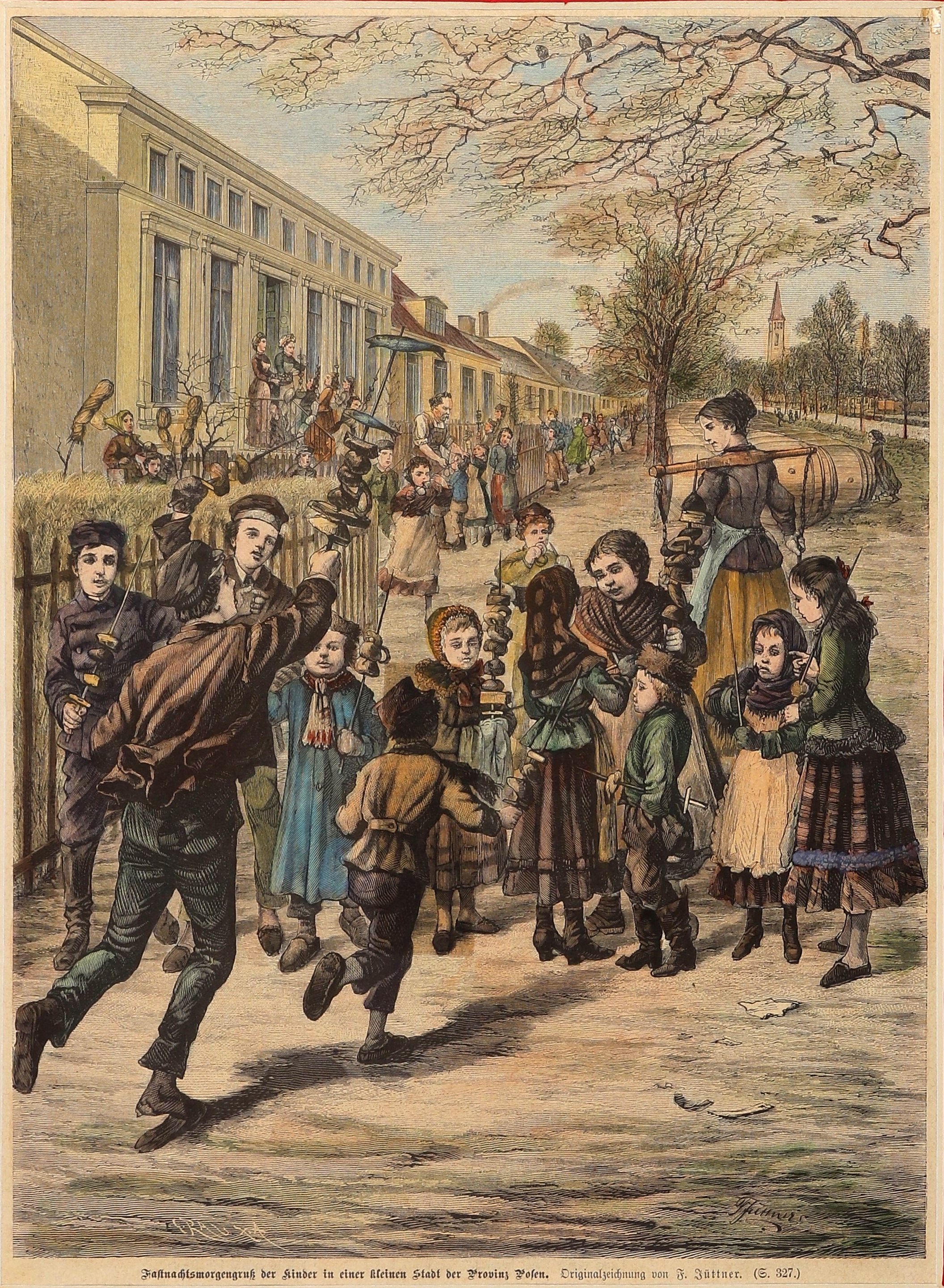 WIELKOPOLSKA. Koniec karnawału - ostatki w małej miejscowości w ówczesnej Prowincji Poznańskiej ...