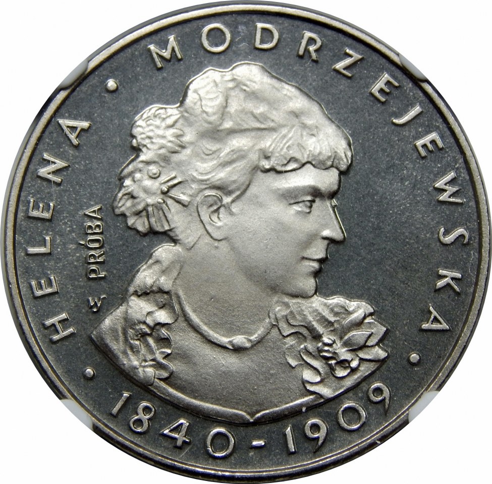 Próba Nikiel 100 złotych 1975 Helena Modrzejewska - Aukcja internetowa ...