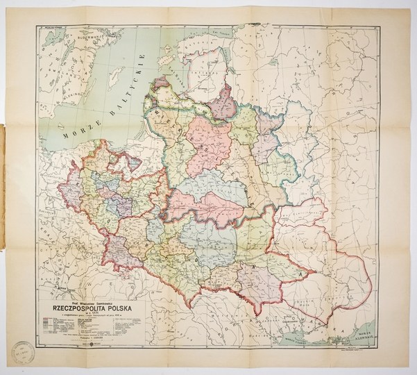 [POLSKA]. Rzeczpospolita Polska w r. 1771. Mapa historyczna z 1925 ...