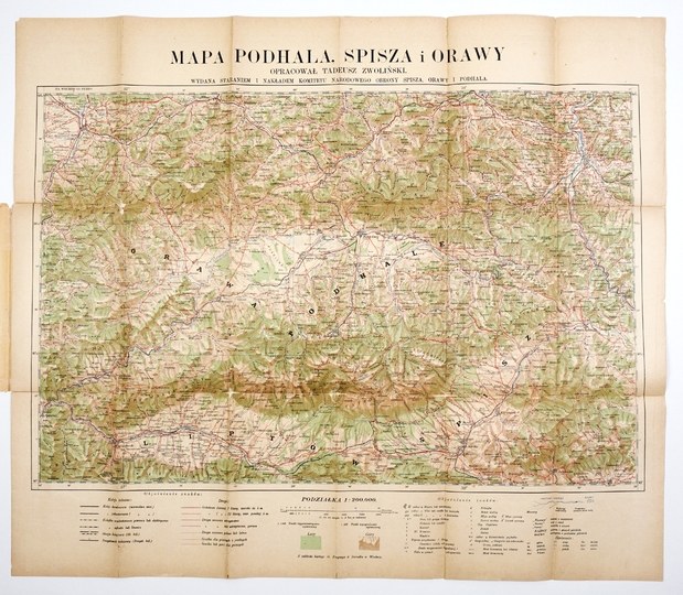 [MAŁOPOLSKA]. Map of Podhale, Spisz and Orawa. 1920. - Online auction ...
