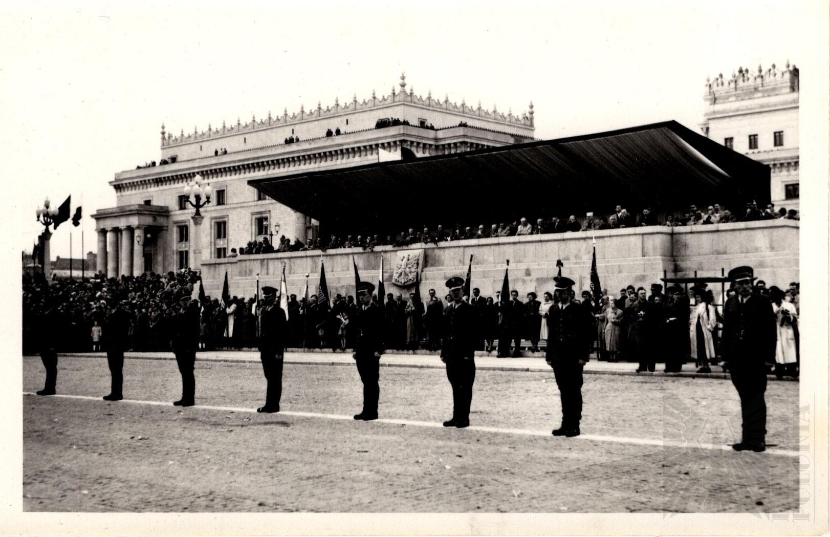 PRL, Warszawa, lata 50. - Fotografia Parada Wojskowa Na Placu Defilad ...