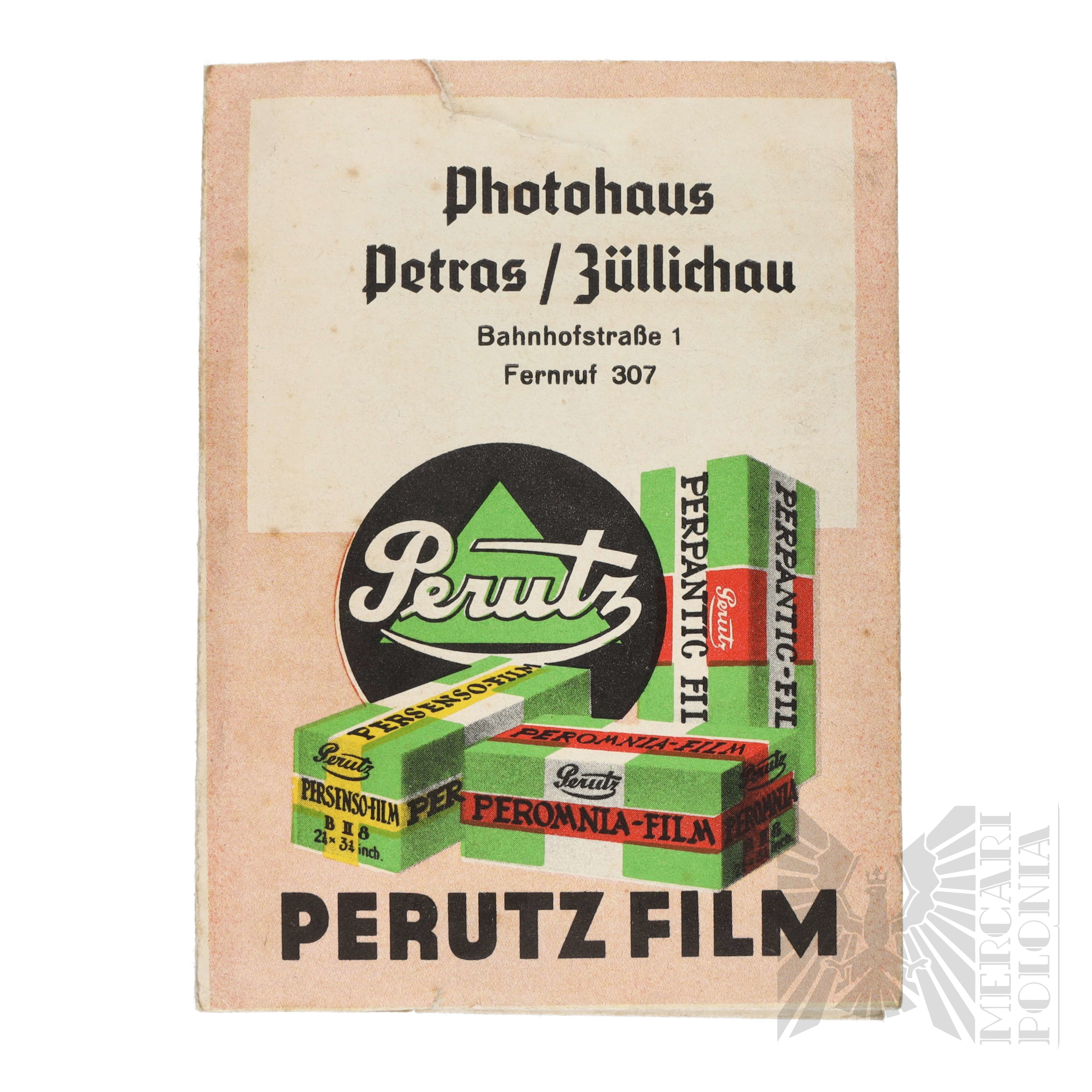 III Rzesza - Folder na Negatywy Firmy ,,Perutz Film", Züllichau ...