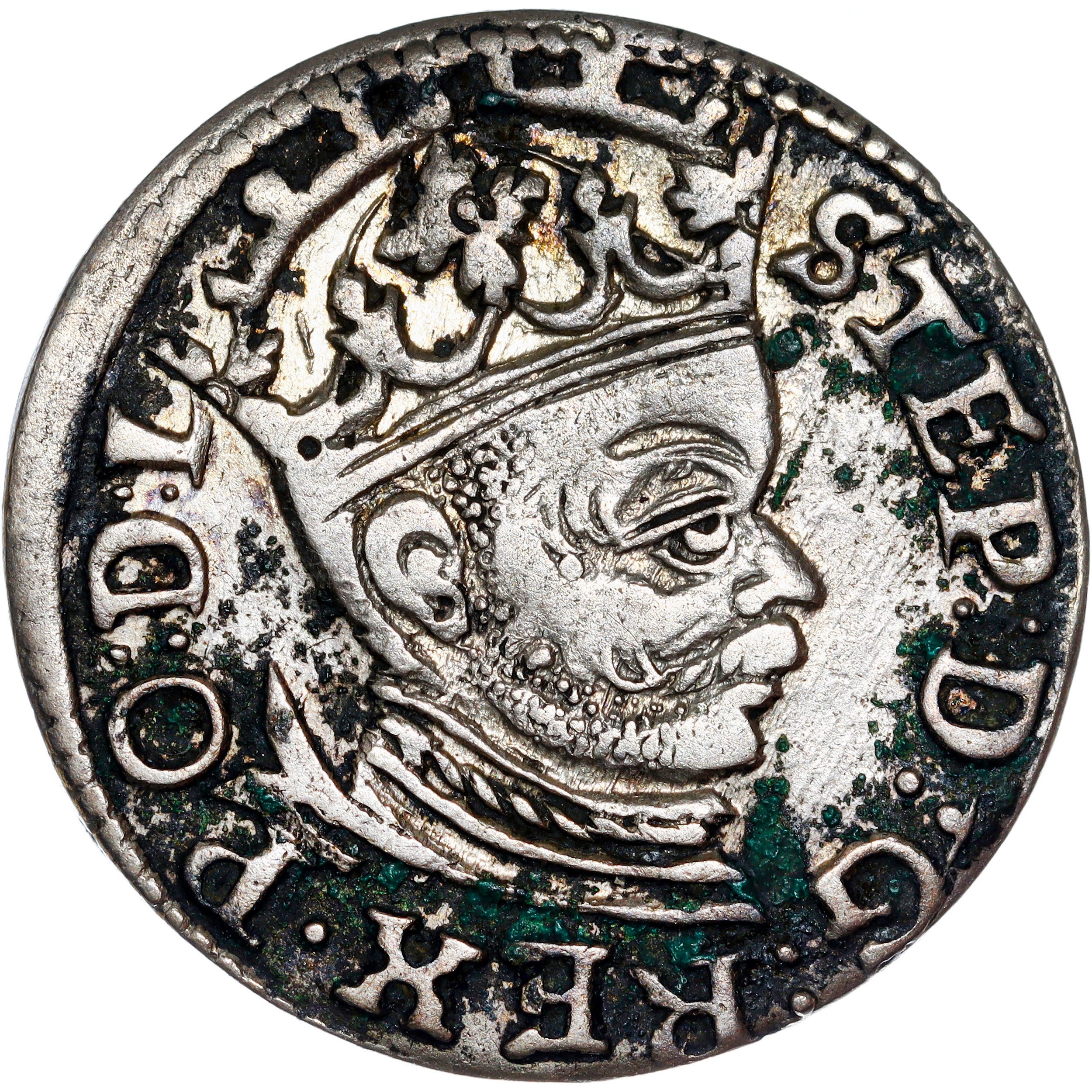 Polska - Stefan Batory. Trojak (3 grosze) 1583 Ryga - Aukcja ...