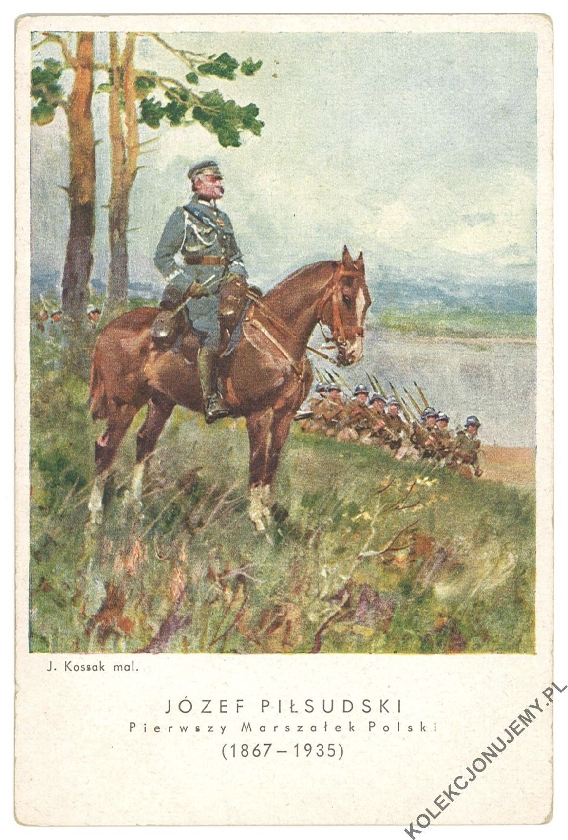 JOZEF PIŁSUDSKI. First Marshal of Poland (1867-1935). Painting. J ...