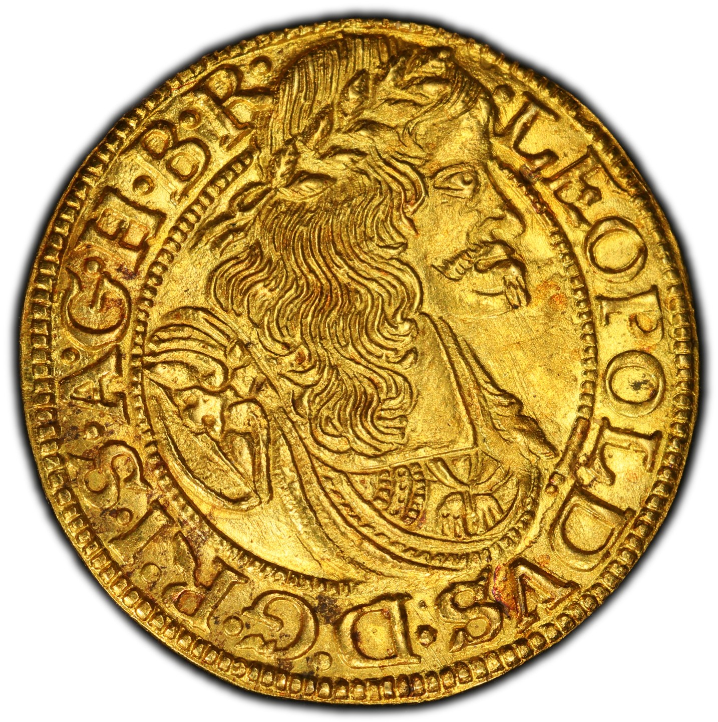 Śląsk, Leopold I, 1/2 dukata 1668 SHS, Wrocław, SUPER RZADKIE - Aukcja ...