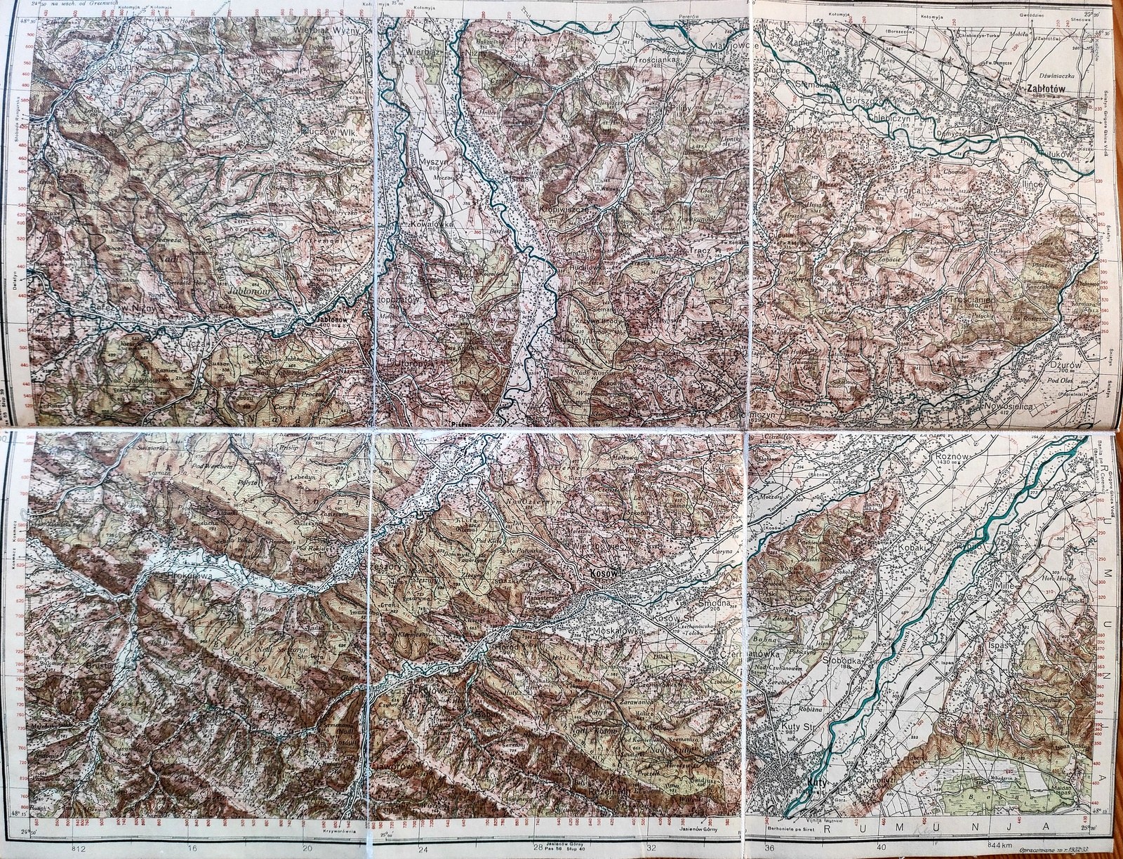 [Mapa] - Wojskowy Instytut Geograficzny - Kresy - Kuty [Pokucie ...