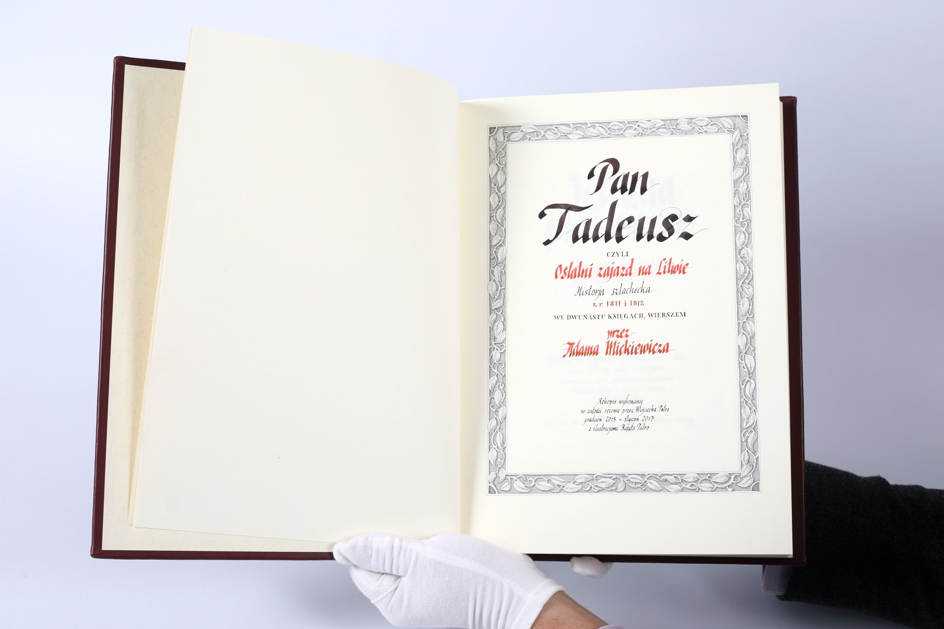 [MICKIEWICZ Adam] - Pan Tadeusz. Rękopis kaligrafowany autorstwa ...