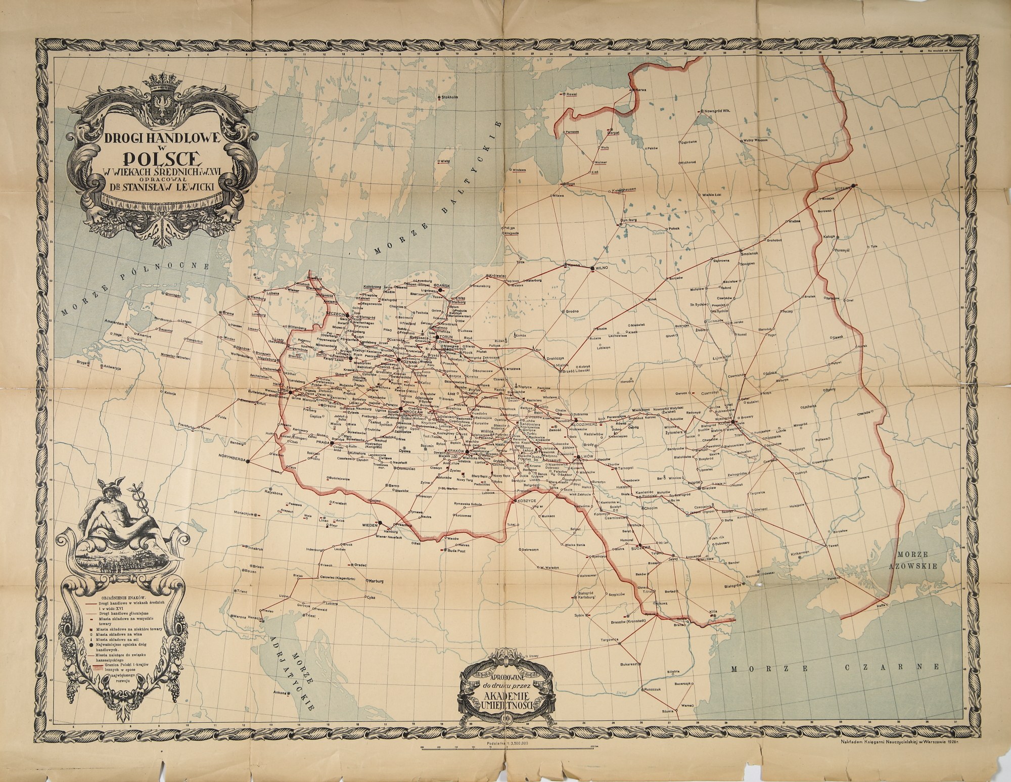 Trade roads in Poland in the Middle Ages and in the 16th century ...