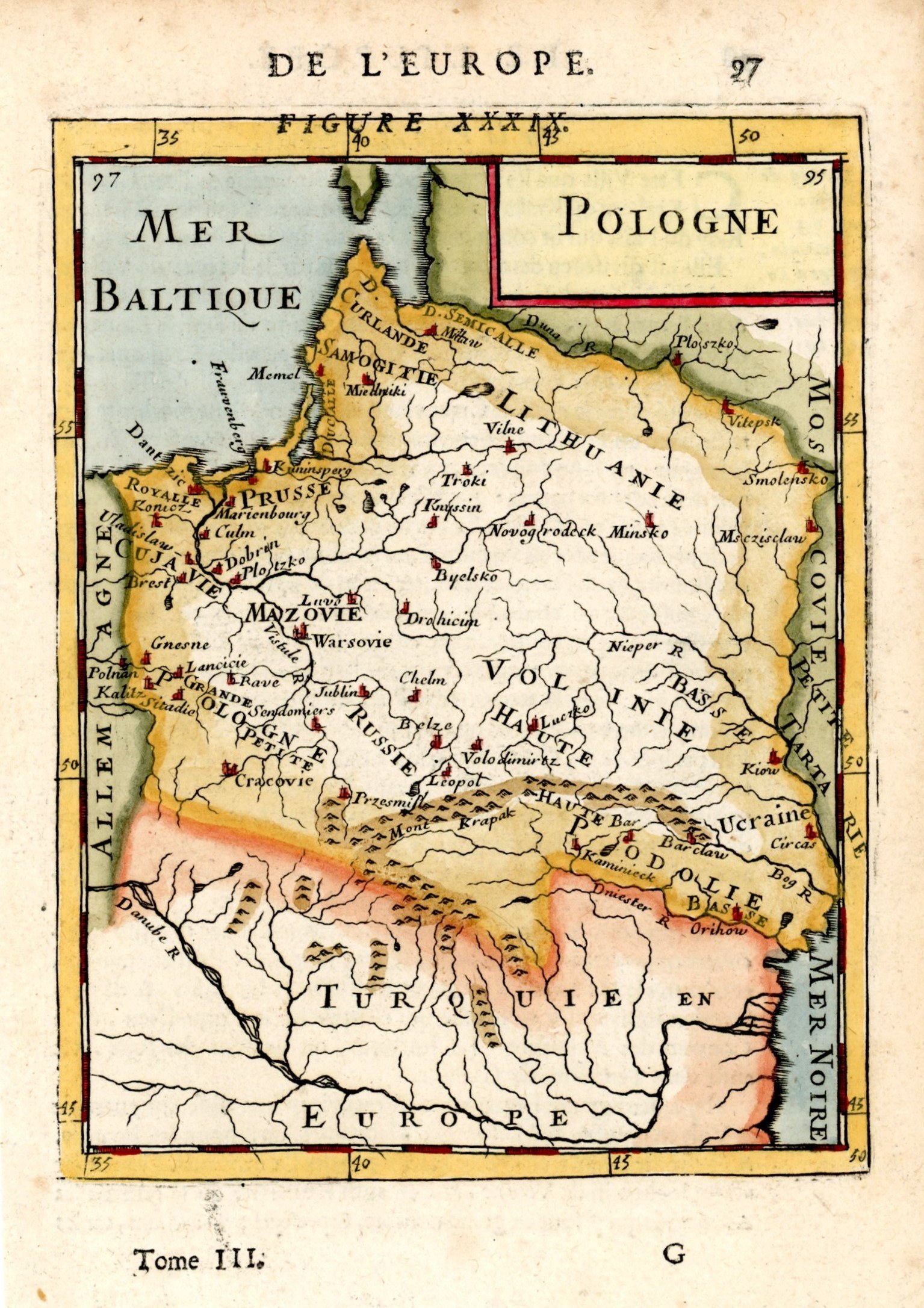 Mapa Polski, Allain Mallet, 1683 (804) - Aukcja internetowa / Licytacja ...