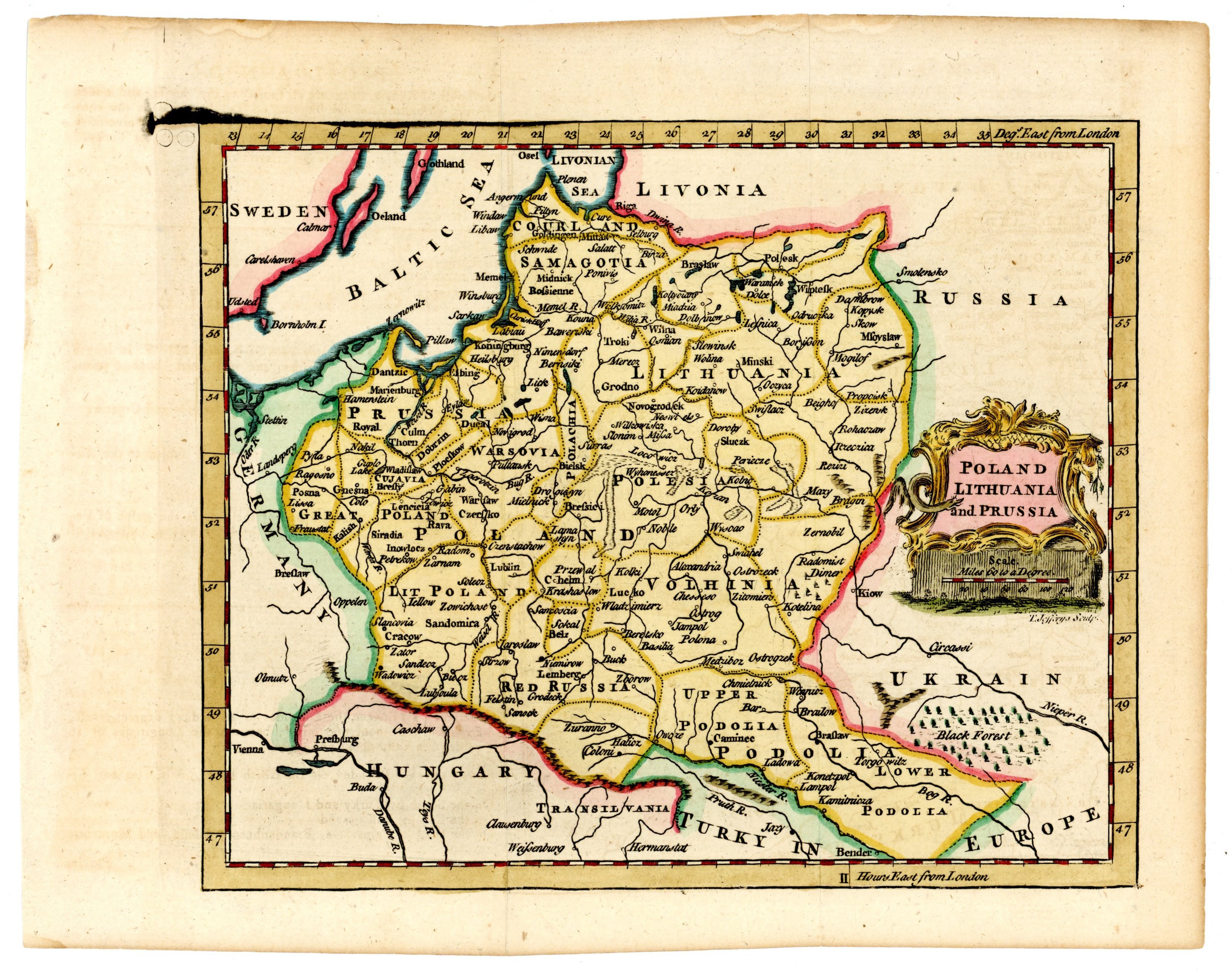 Mapa Polski, Litwy i Prus, Thomas Jefferys, 1769 (807) - Aukcja ...