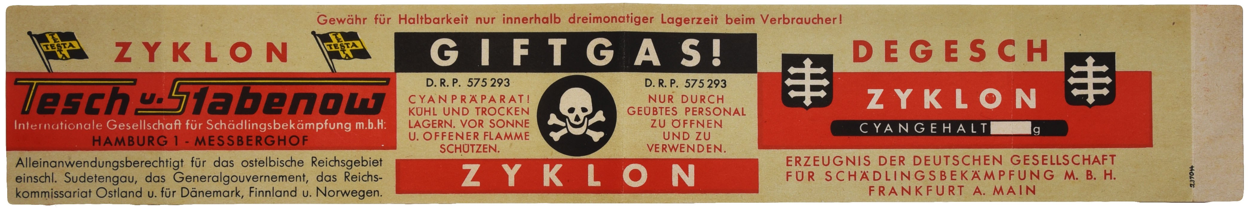 Zyklon B Label