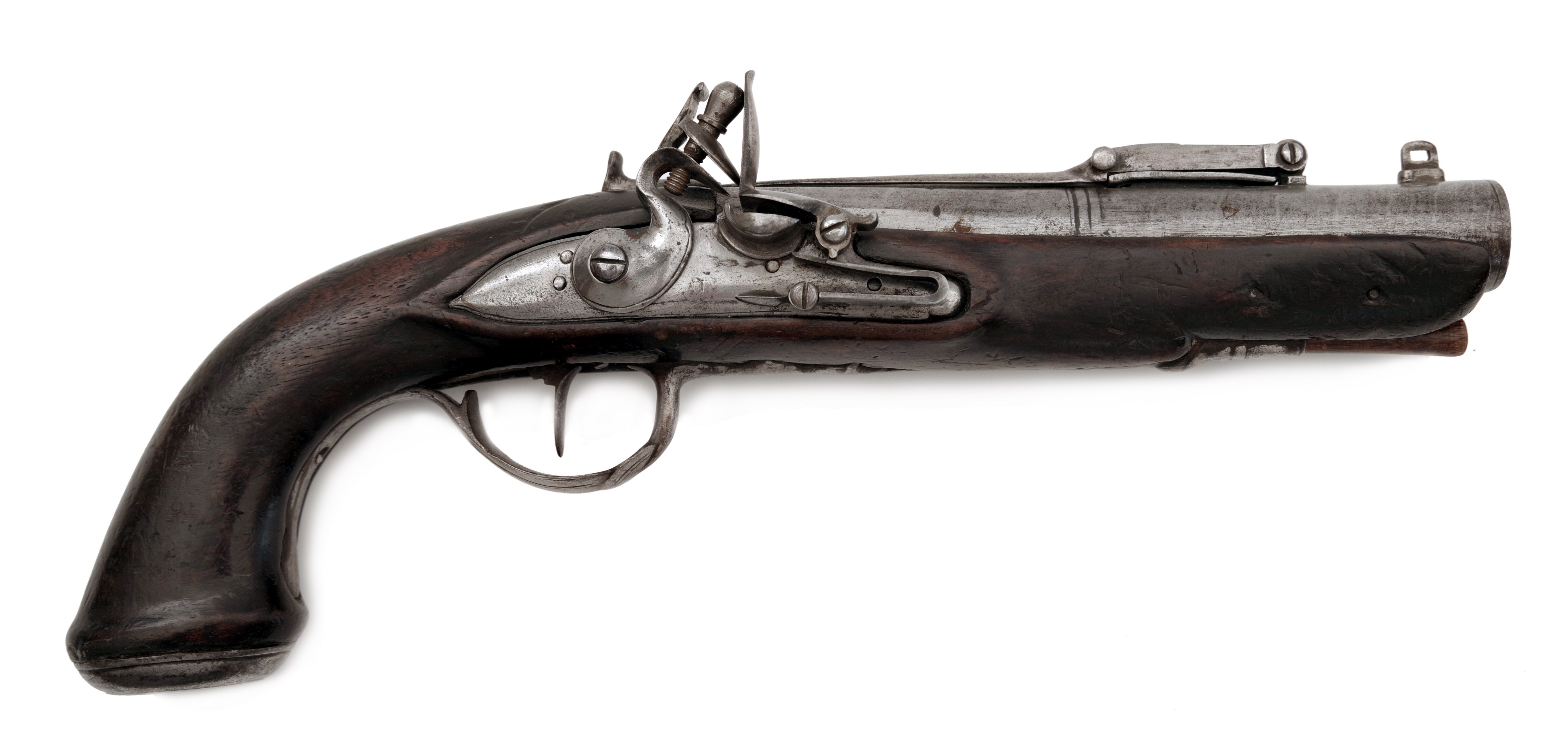 Flintlock Trombone Pistol with Spring Bayonet - Online auction / Online ...