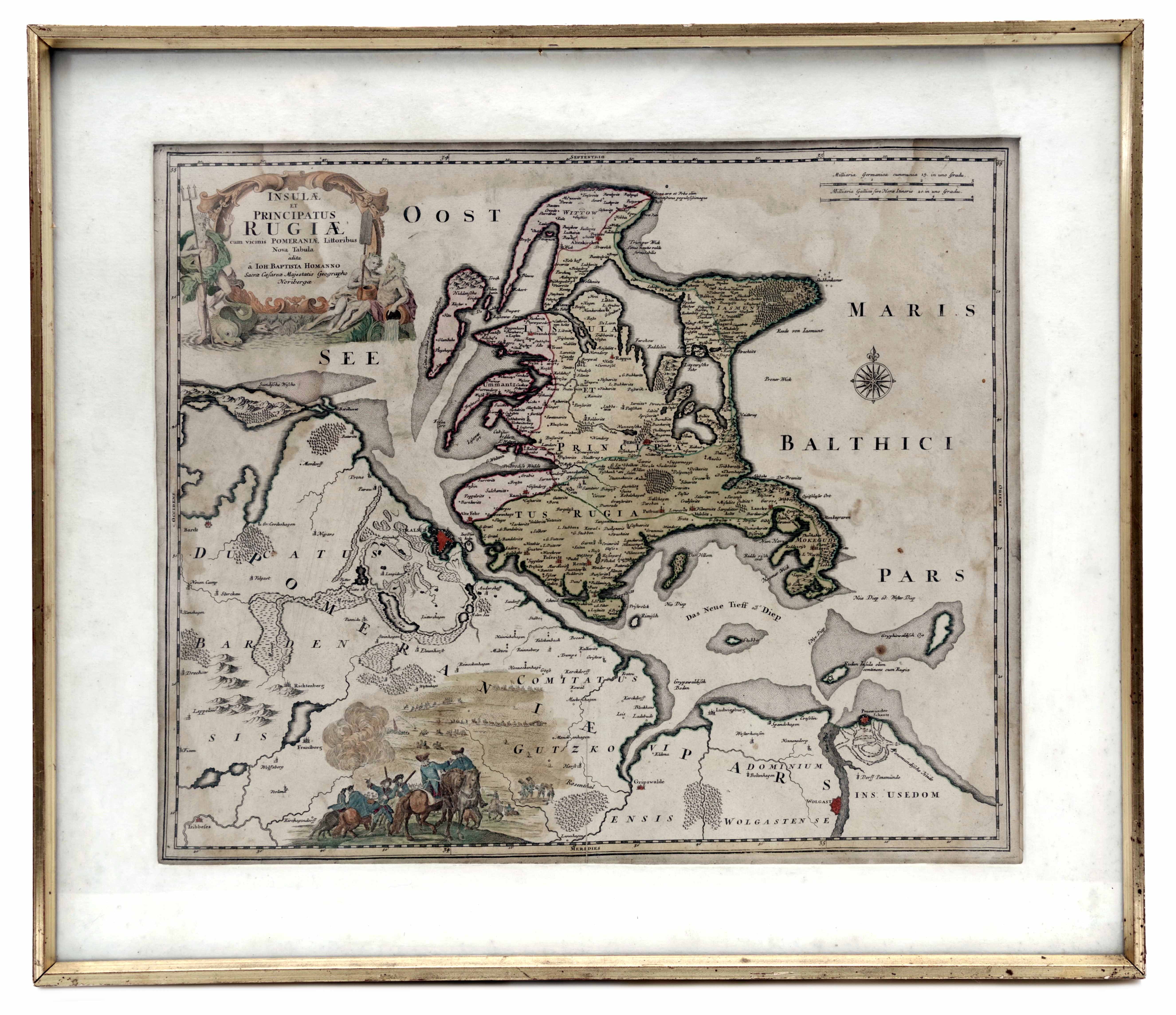 A Map of the German Island of Rügen/Mapa německého ostrova Rügen ...