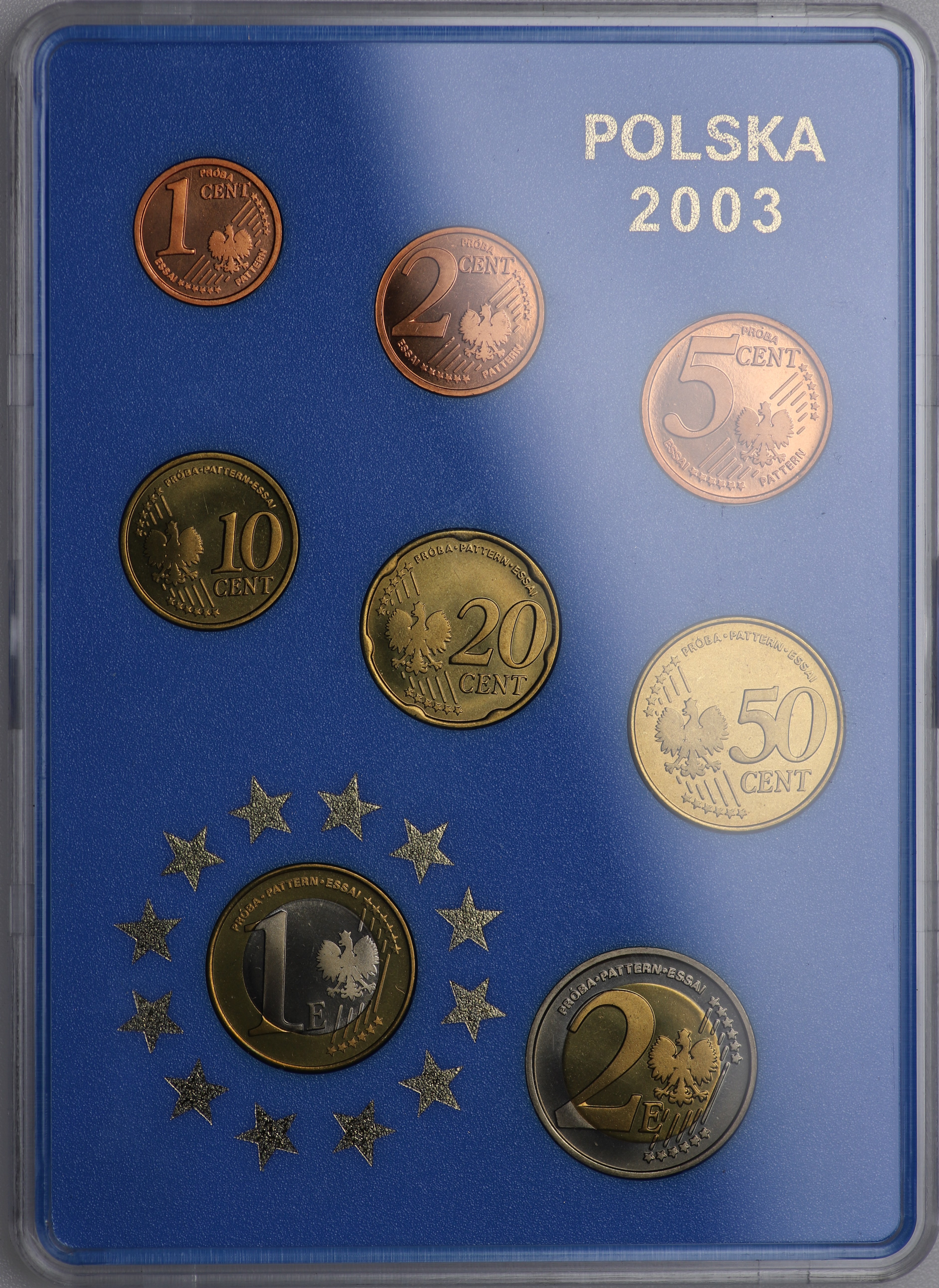 Poland, set of Polish Euro coins - prooflike, 2003 - Online auction ...