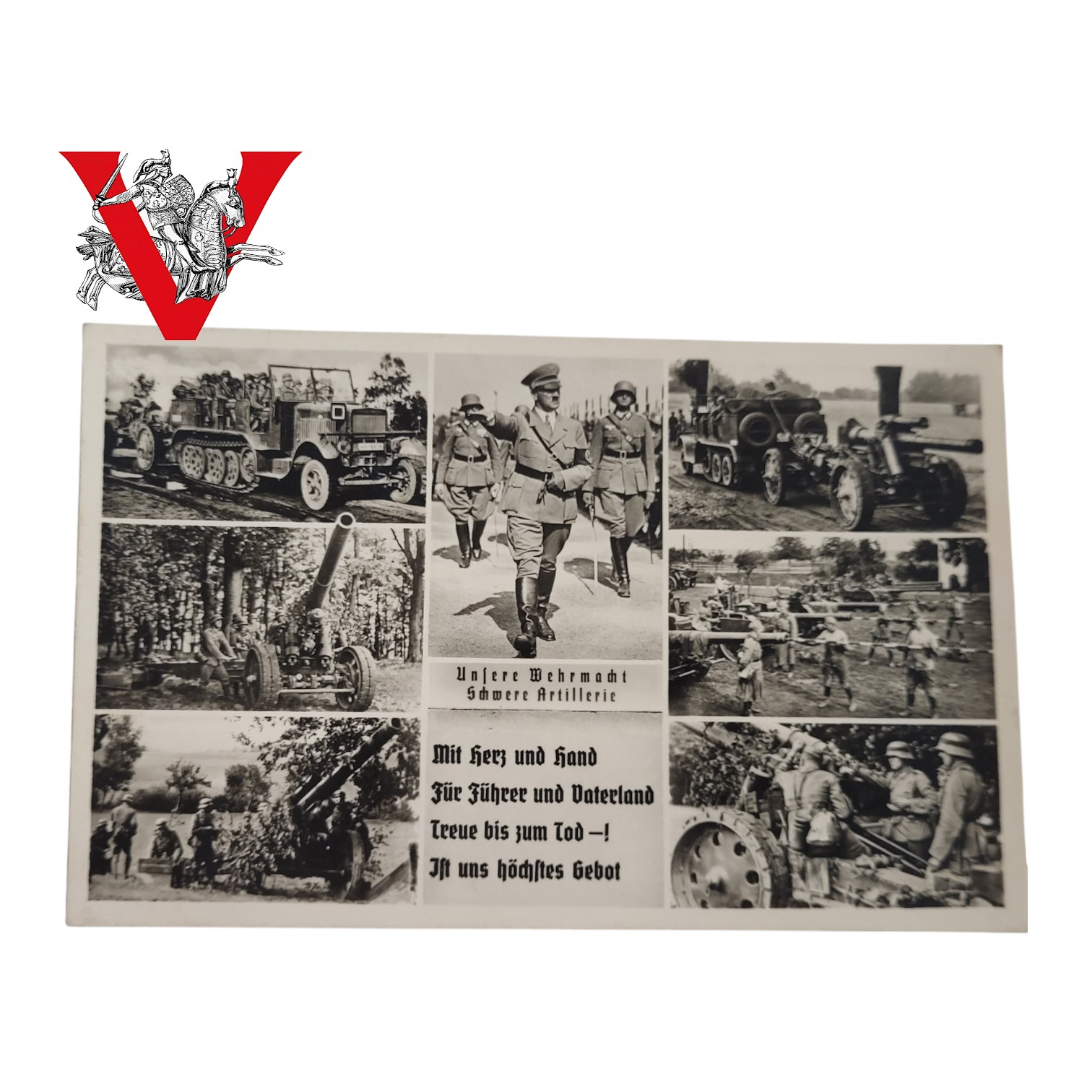 III Rzesza Adolf Hitler i Artyleria, Feldpost 1941 Stempel Artyleria ...