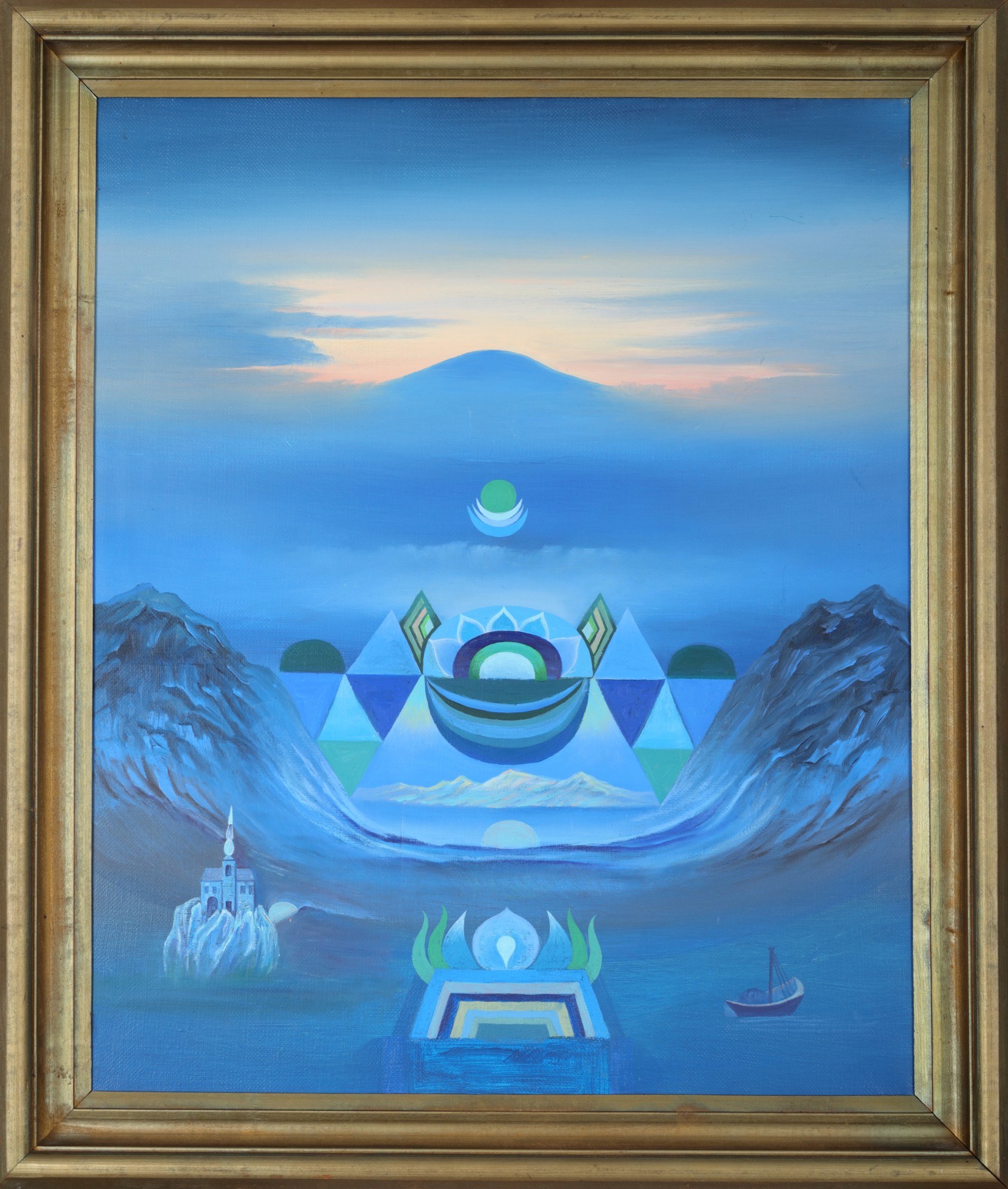 Urszula BROLL-URBANOWICZ (1930-2020), "Kompozycja buddyjska" (1996) - Aukcja internetowa ...