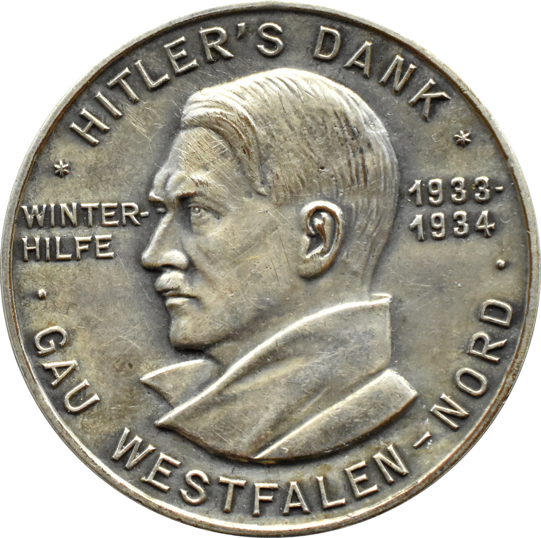 Niemcy (III Rzesza), przypinka Adolf Hitler 1933-34, Hitlers Dankt Gau ...