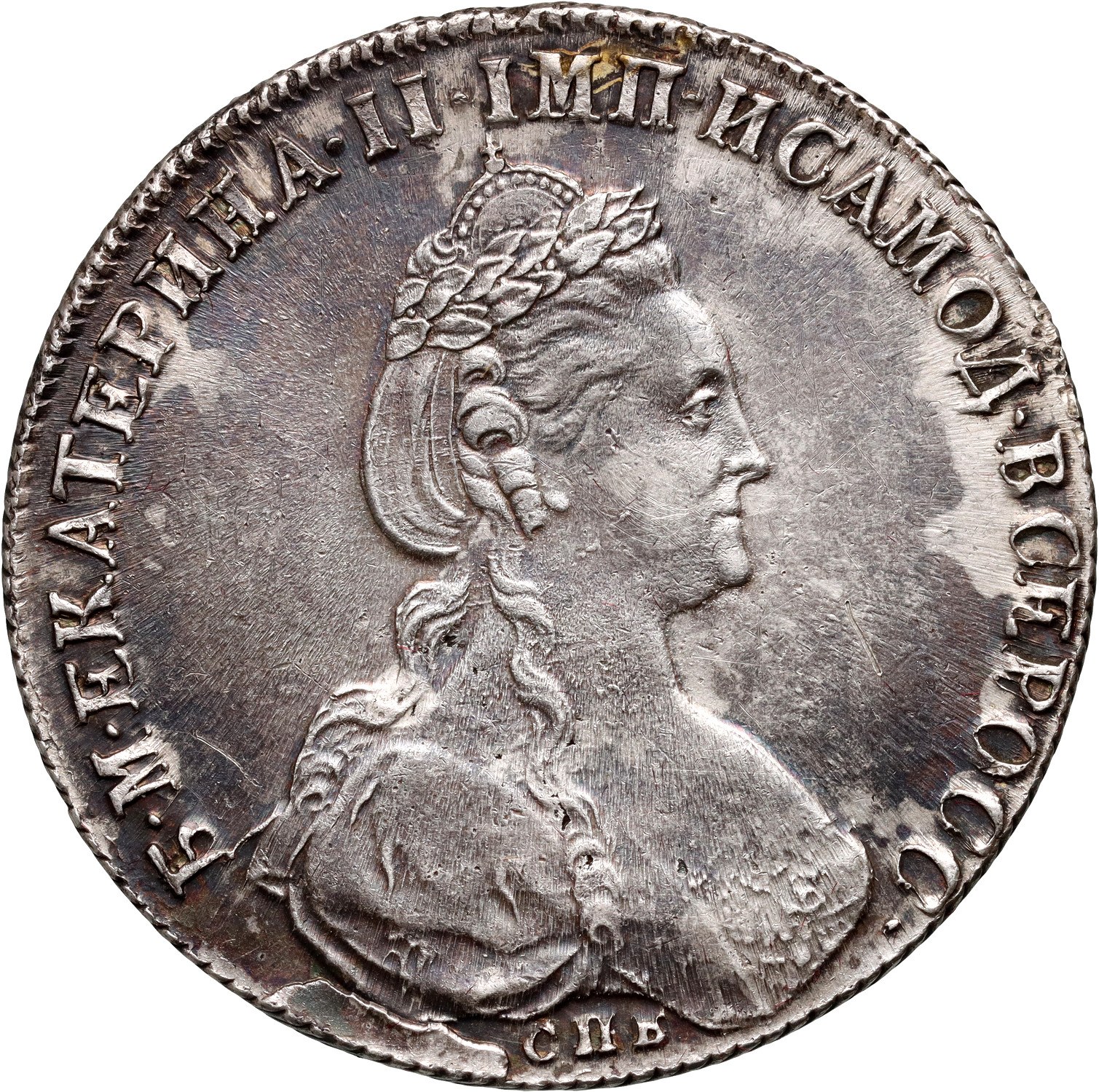 Russia, Catherine II, Rouble 1780 СПБ ИЗ, St. Petersburg - Online ...