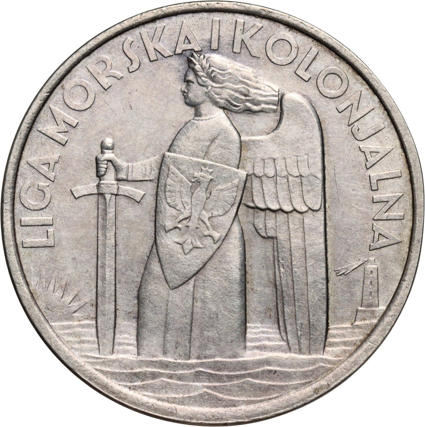 II RP, medal bez daty (1935), Liga Morska i Kolonjalna / XV-lecie odzyskania dostępu morza ...