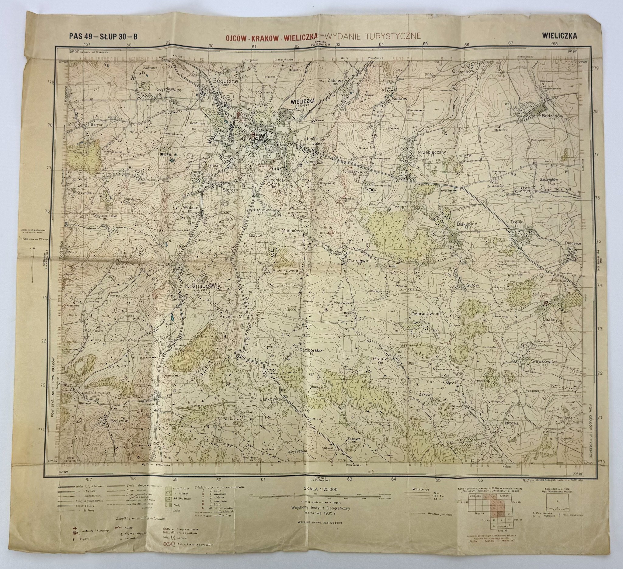Mapa - Wieliczka - Ojców - Wojskowy Instytut Geograficzny - Warszawa ...