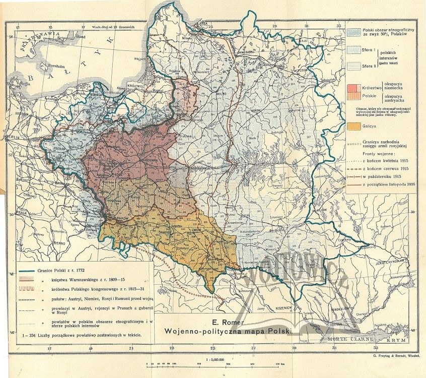 (POLAND). War-political map of Poland. - Online auction / Online ...