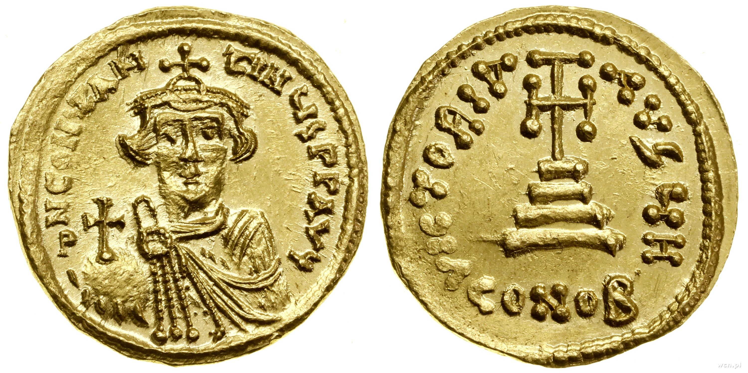 Bizancjum, solidus, (ok. 641-646), Konstantynopol - Aukcja internetowa / Licytacja online - Cena ...