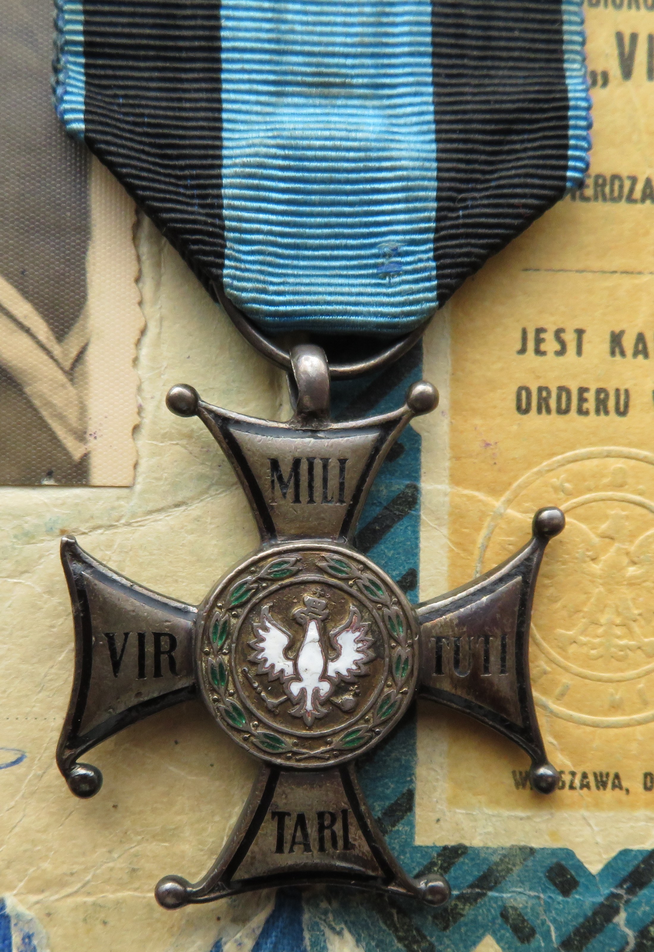 Polska, II RP, order Virtuti Militari z legitymacją 1933 dla sierżanta ...