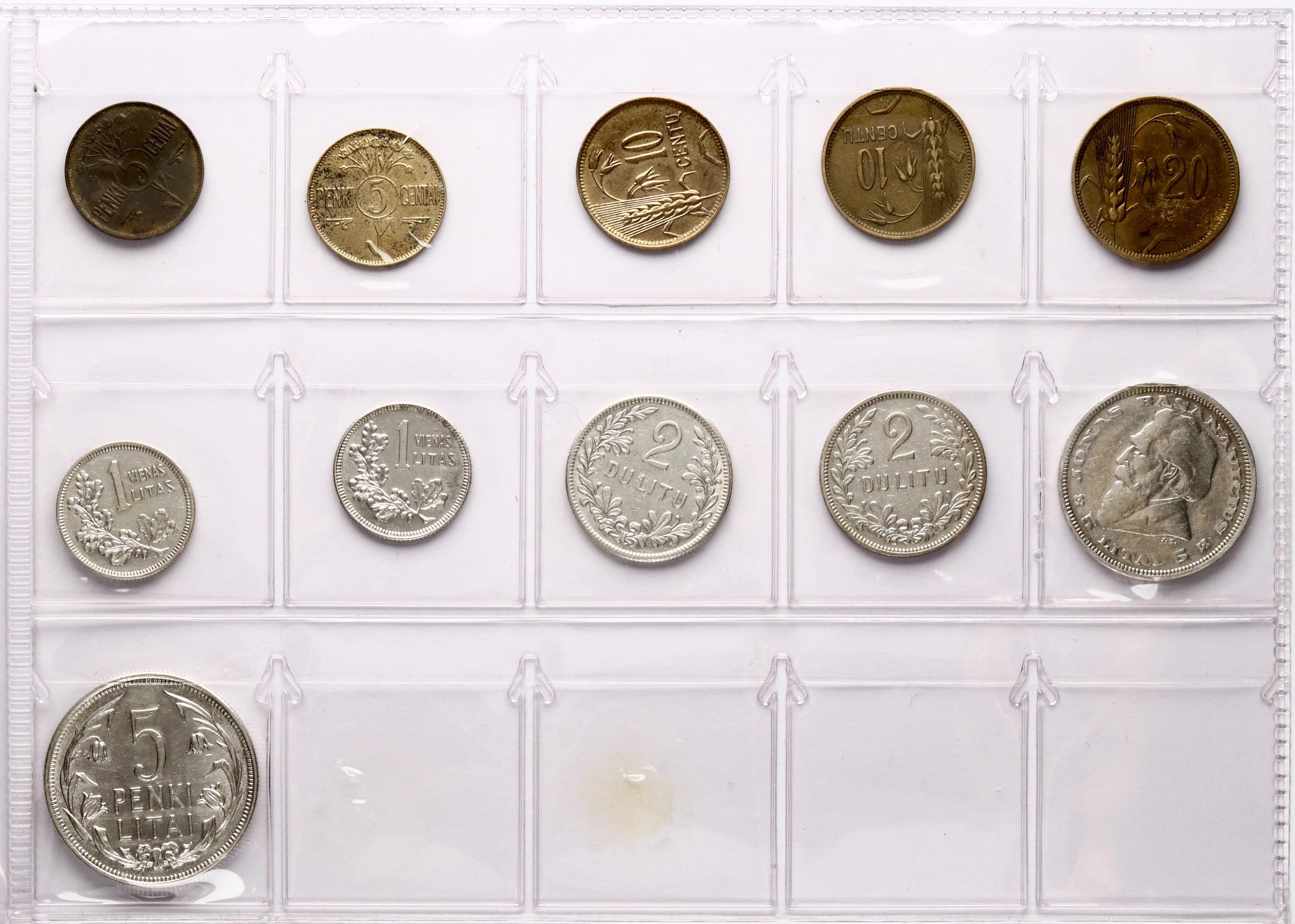 Litwa 5 Centai - 5 Litai 1925-1936 Partia 11 monet - Aukcja internetowa ...